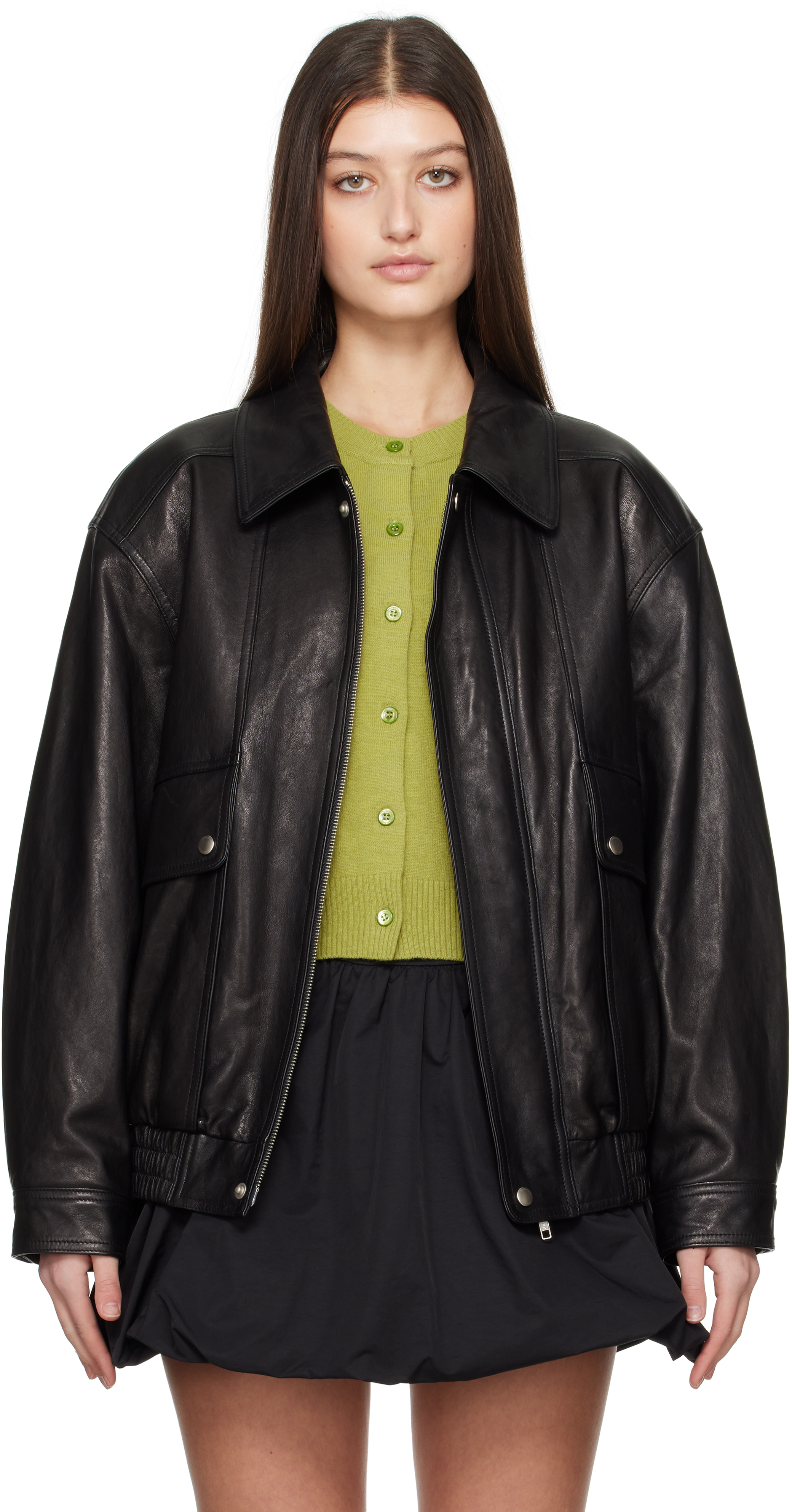 【新品未使用】DUNST OVERSIZED LEATHER レザージャケット Dunst Oversized Leather Jacket - Black - 20% Off | Editorialist