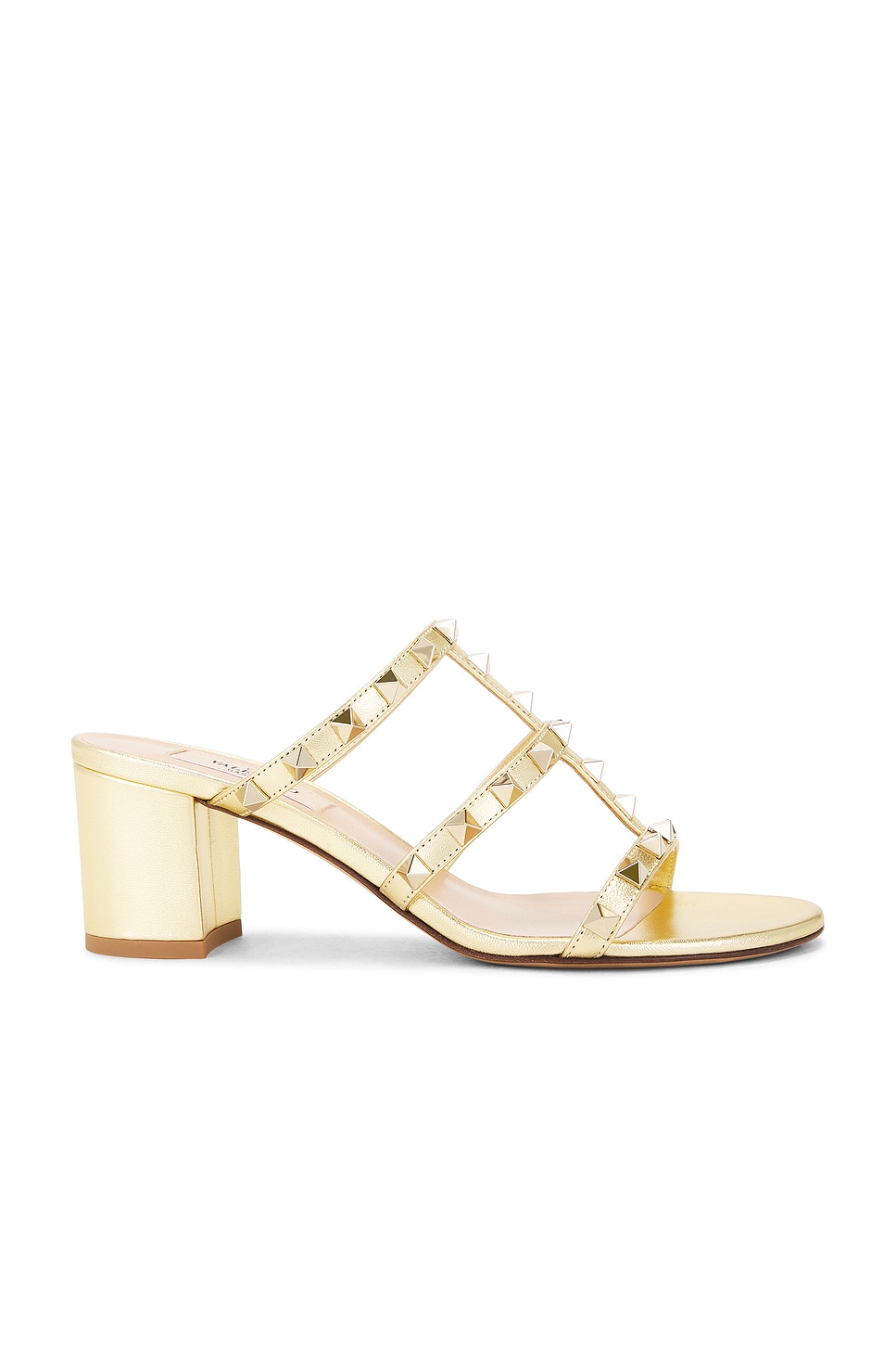 Valentino Garavani Rockstud Slide Antique Brass Editorialist