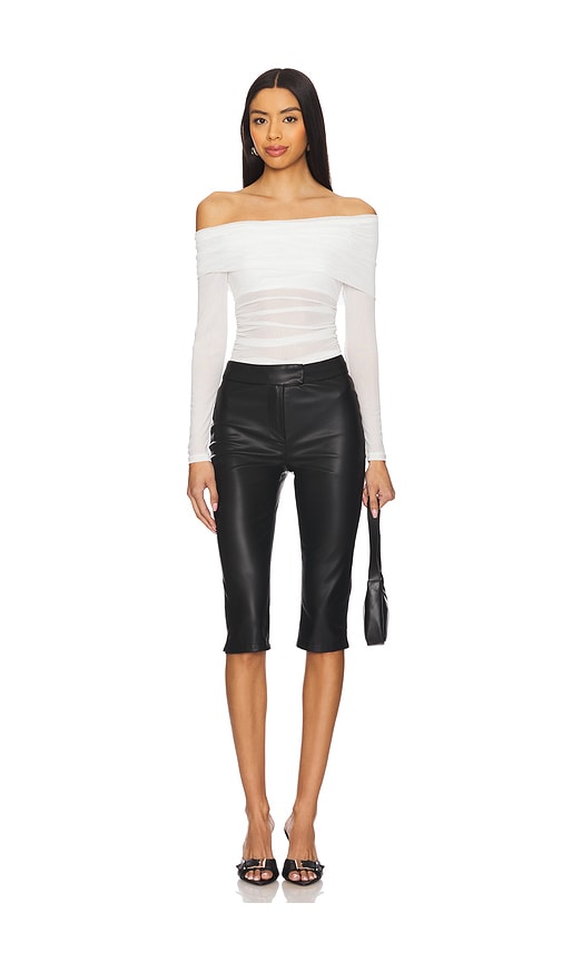 SUPERDOWN superdown Off-Shoulder Draped Top