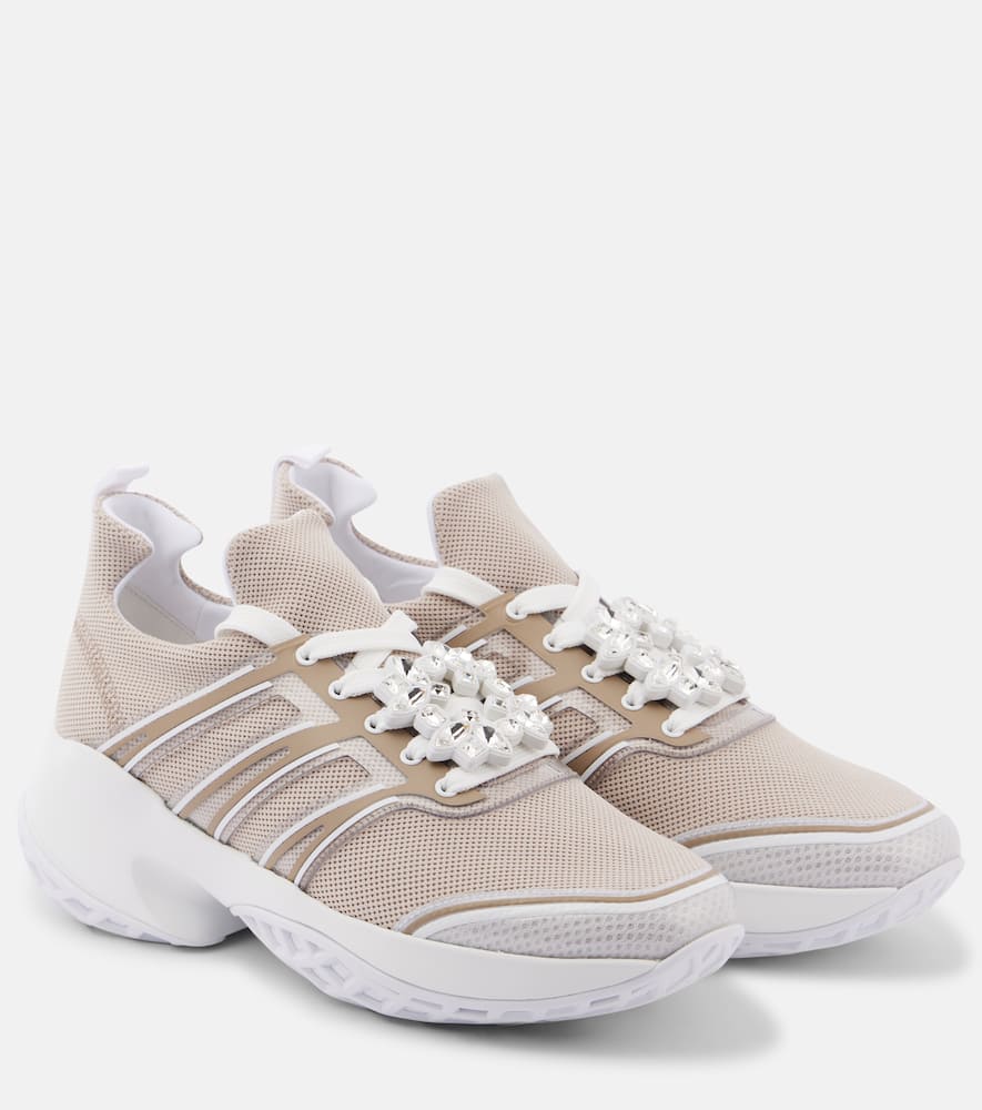 ROGER VIVIER Roger Vivier Viv' Run Embellished Platform Sneakers