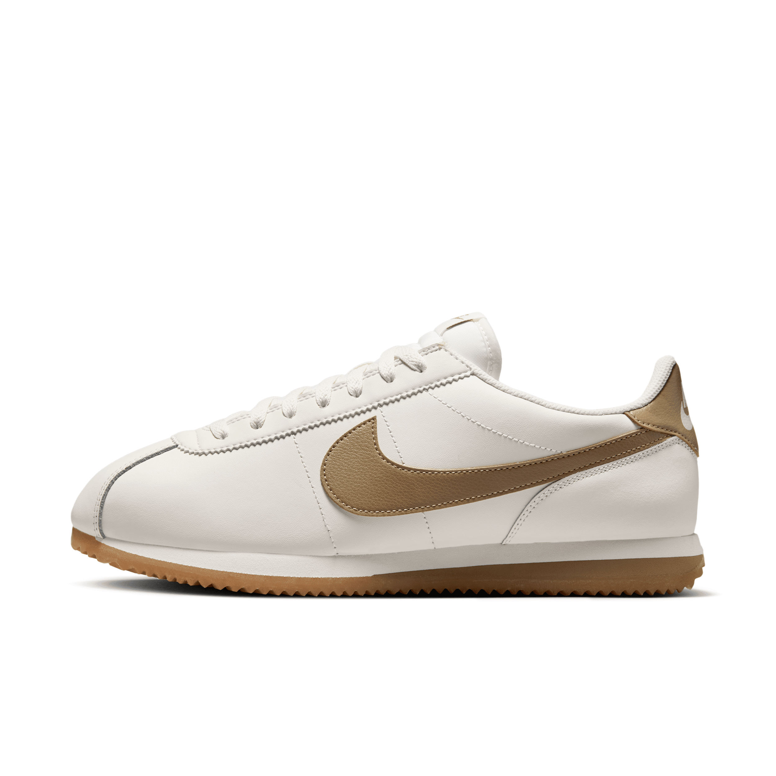 nike cortez leather trainers in white