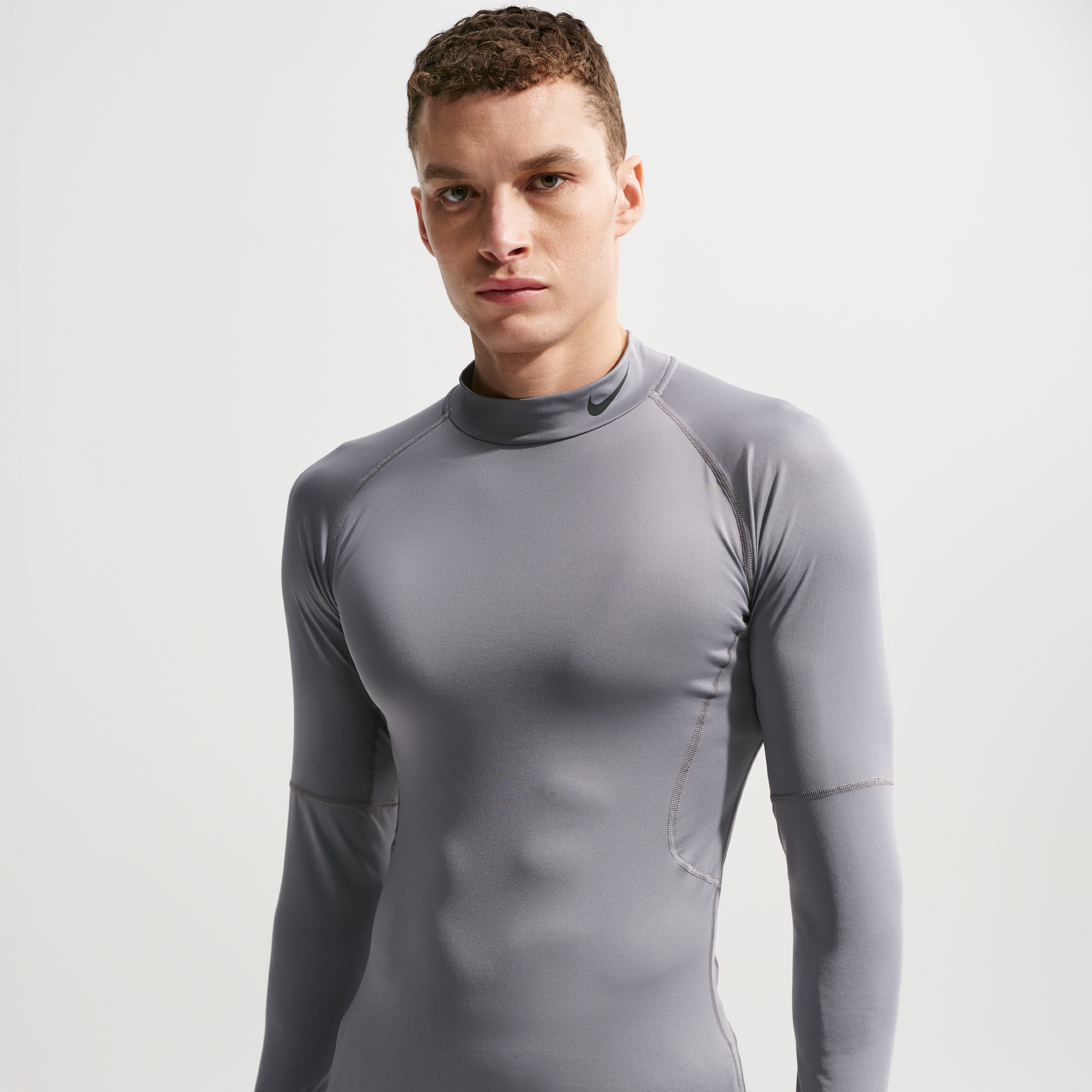 NIKE Pro Dri-Fit Mock-Neck Long-Sleeve Top