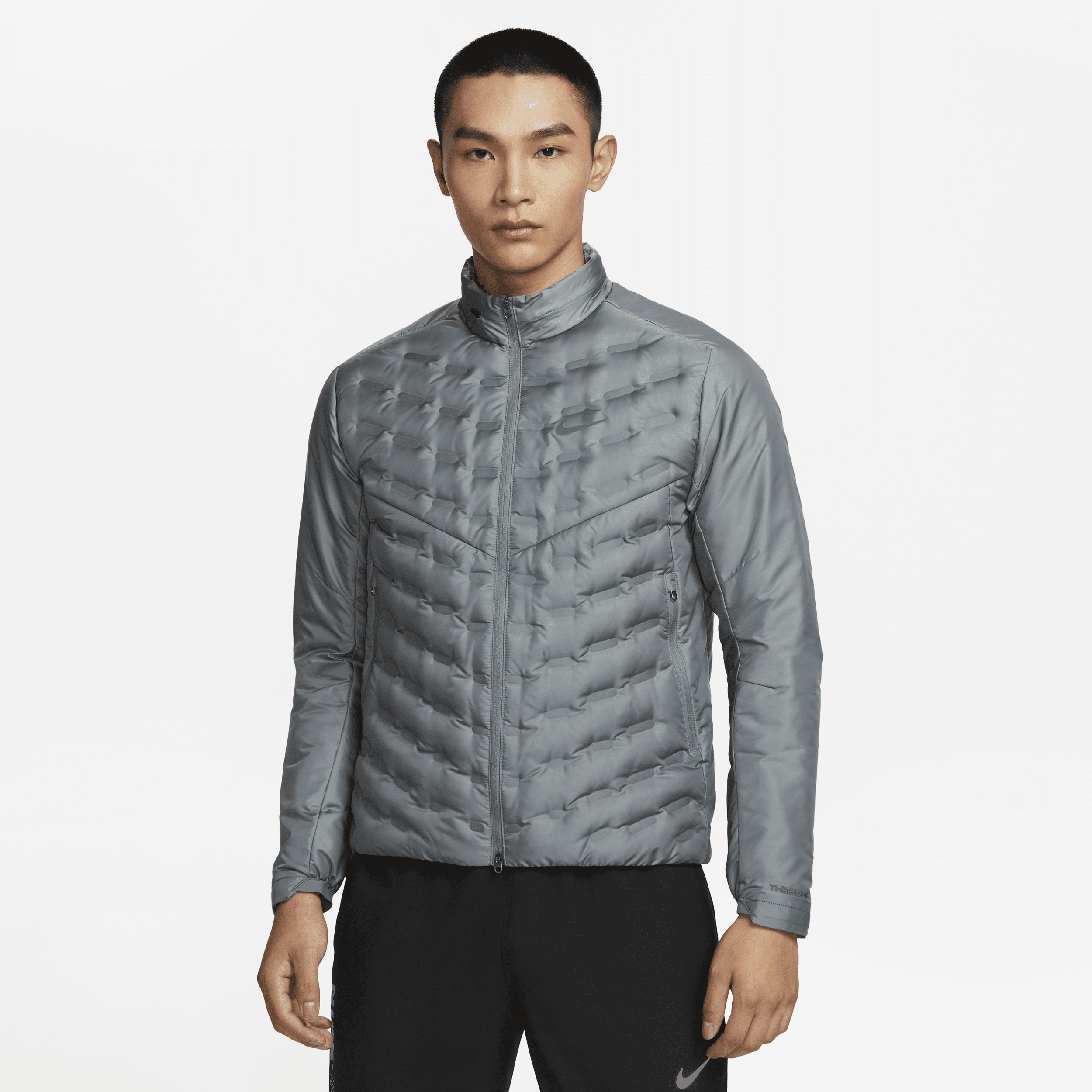 Nike Therma-Fit Adv Aeroloft Repel Down Running Jacket In Grey