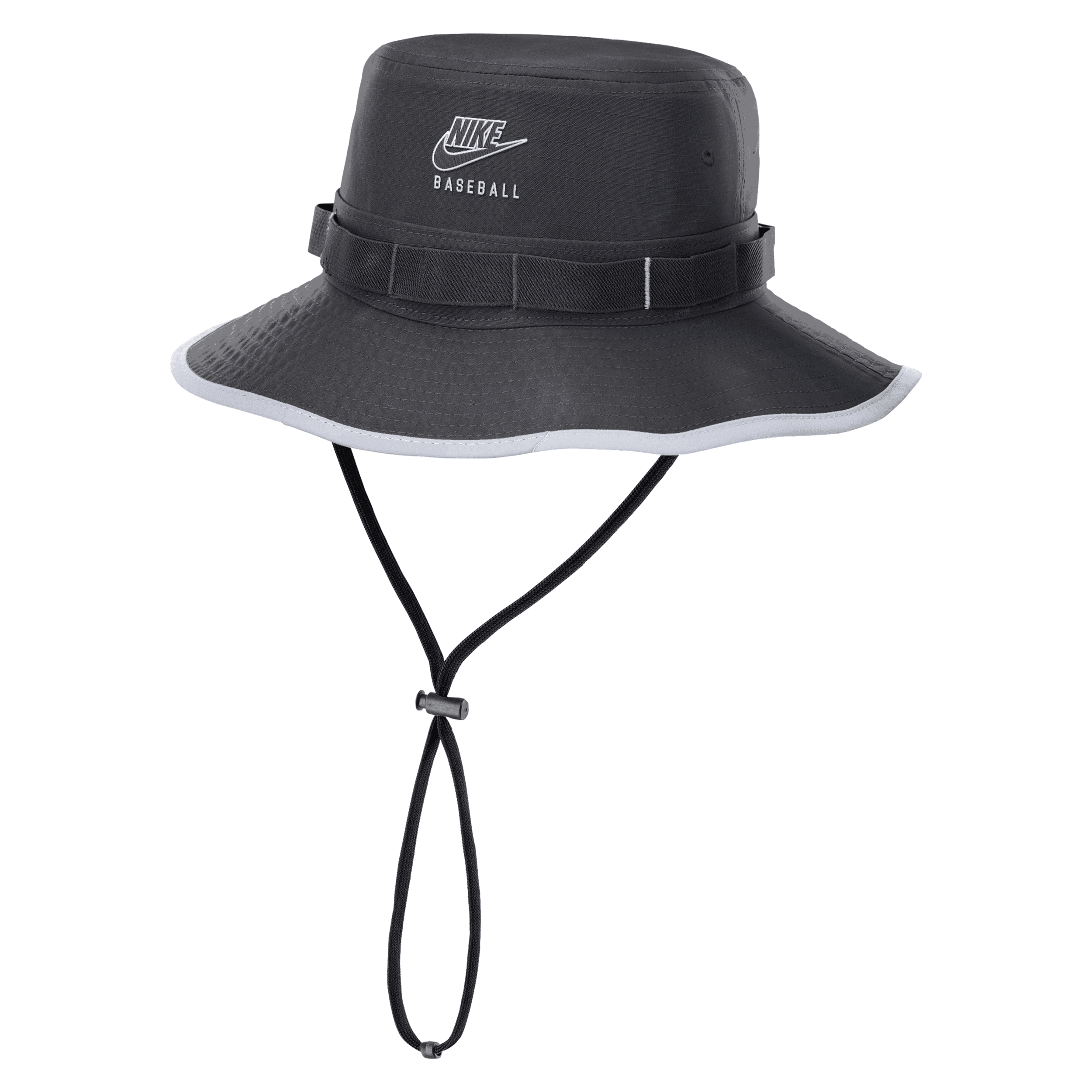 black nike bucket hat with string