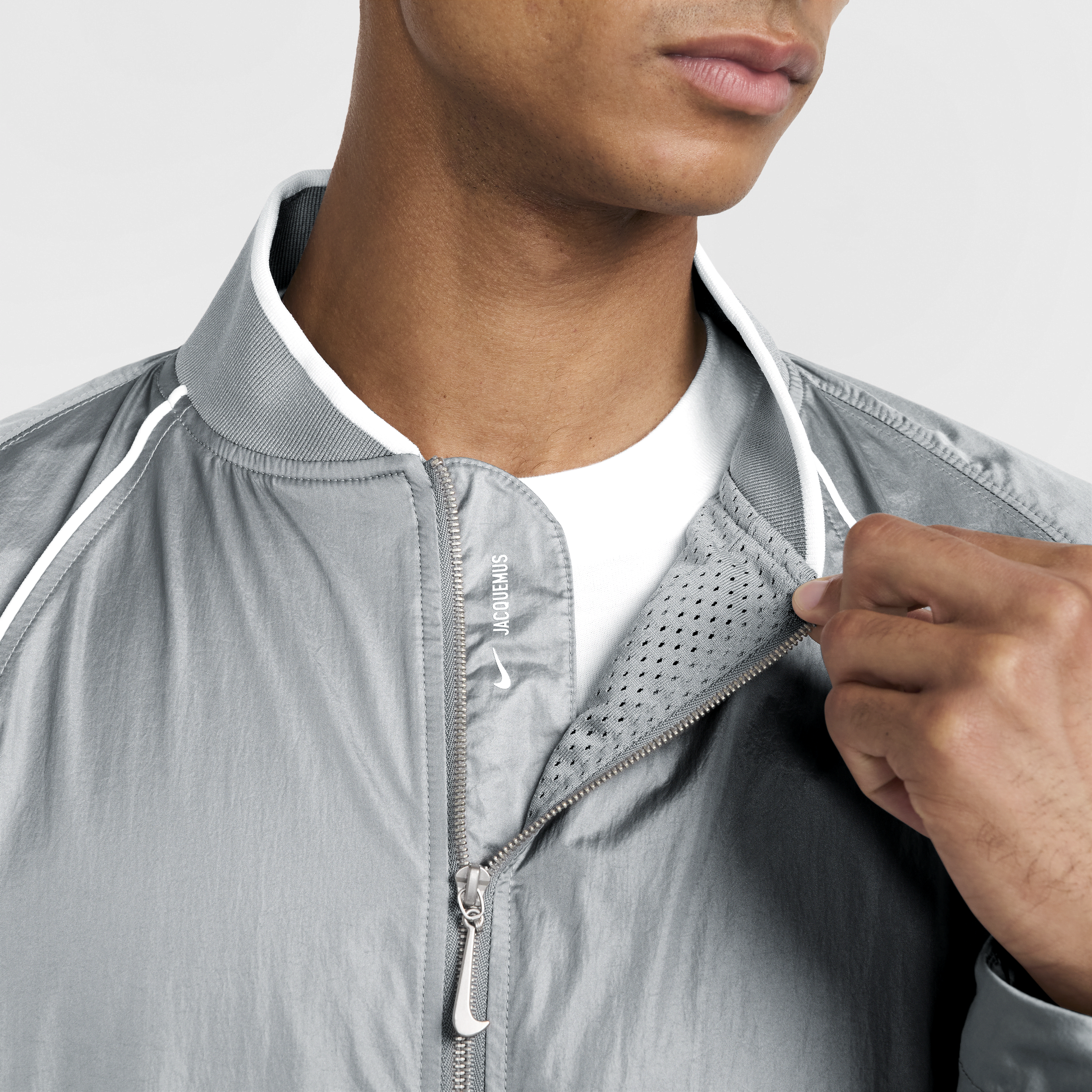 Nike X Jacquemus Track Jacket - Grey | Editorialist