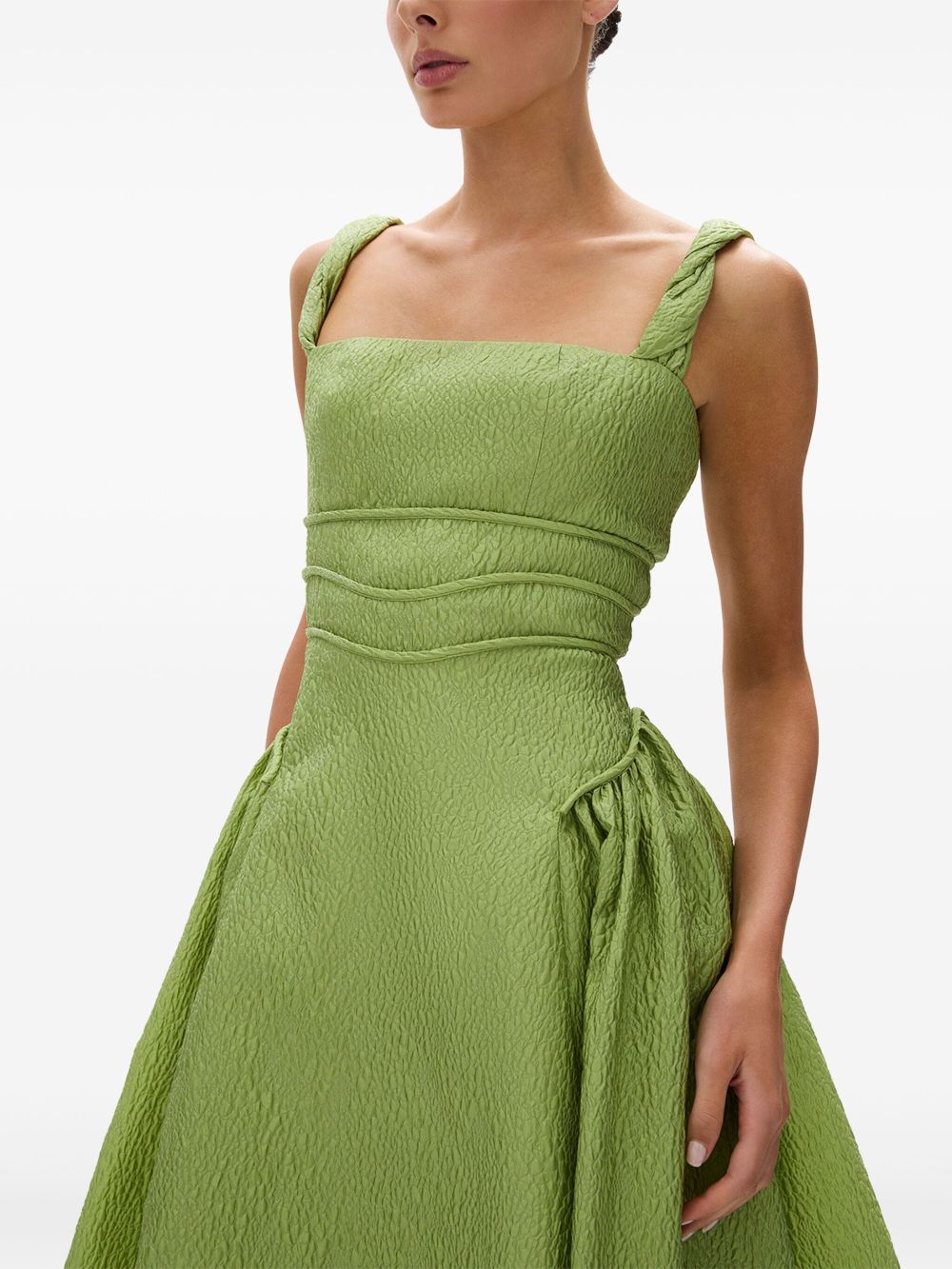 Rachel Gilbert Sophia Mid-Length Dress - Green | Editorialist