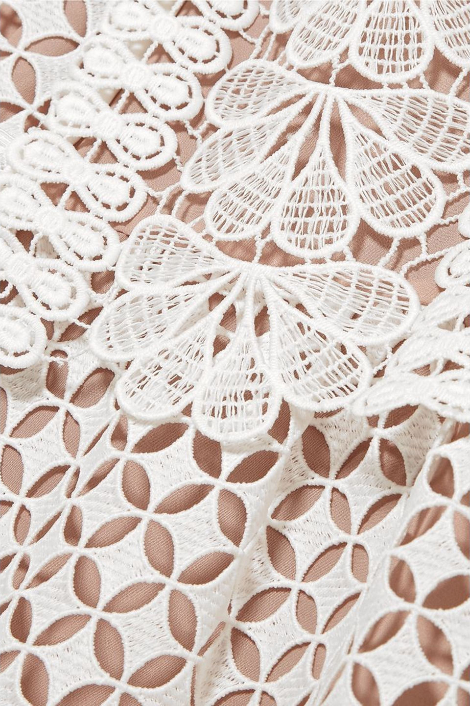 Self-Portrait Off-The-Shoulder Guipure Lace Mini Dress In White - 65% Off | Editorialist Self-Portrait Off-The-Shoulder Guipure Lace Mini Dress In White - 65% Off | Editorialist