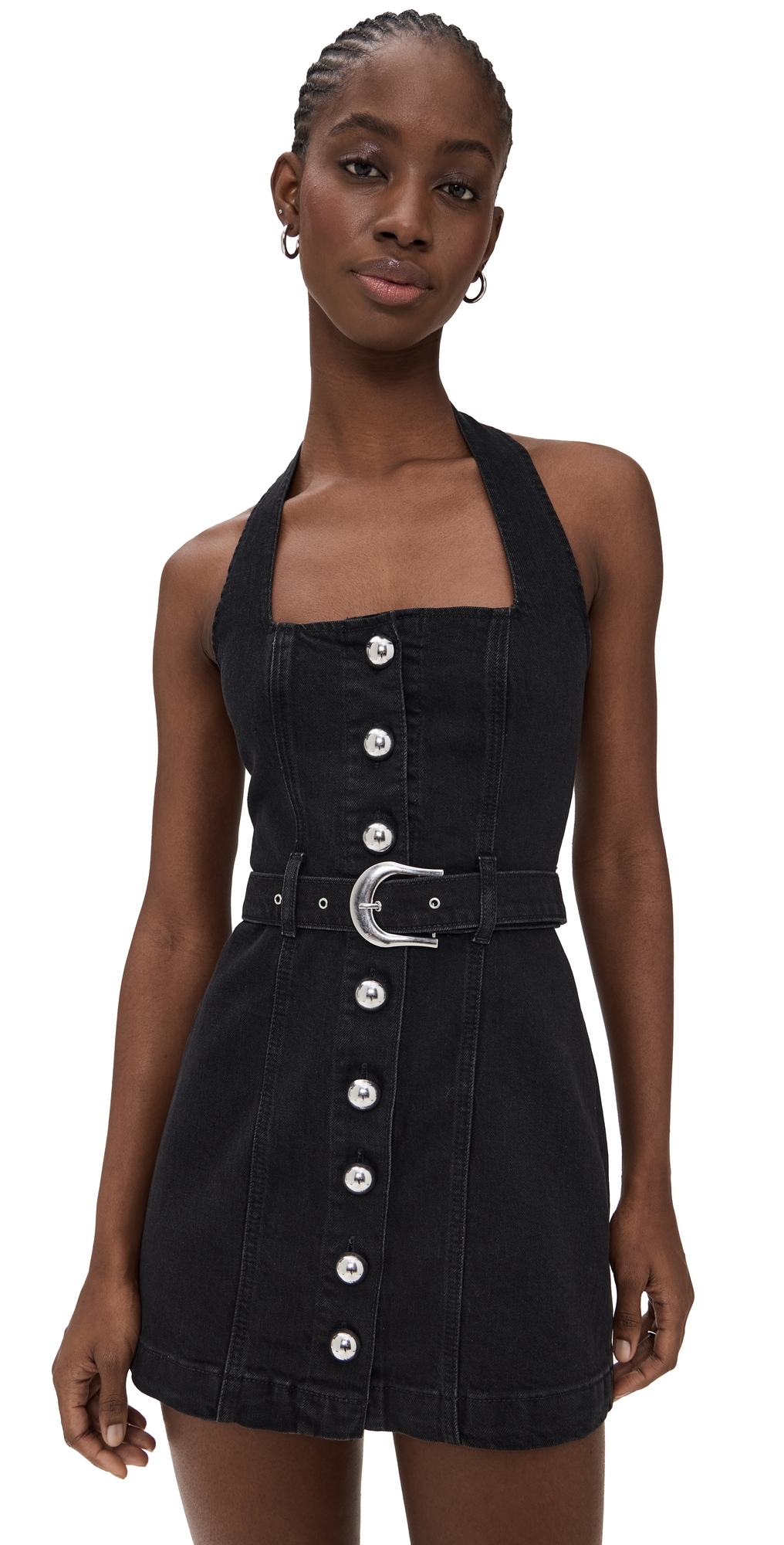 white christmas dresses Saylor Denim Mini Dress main image 1