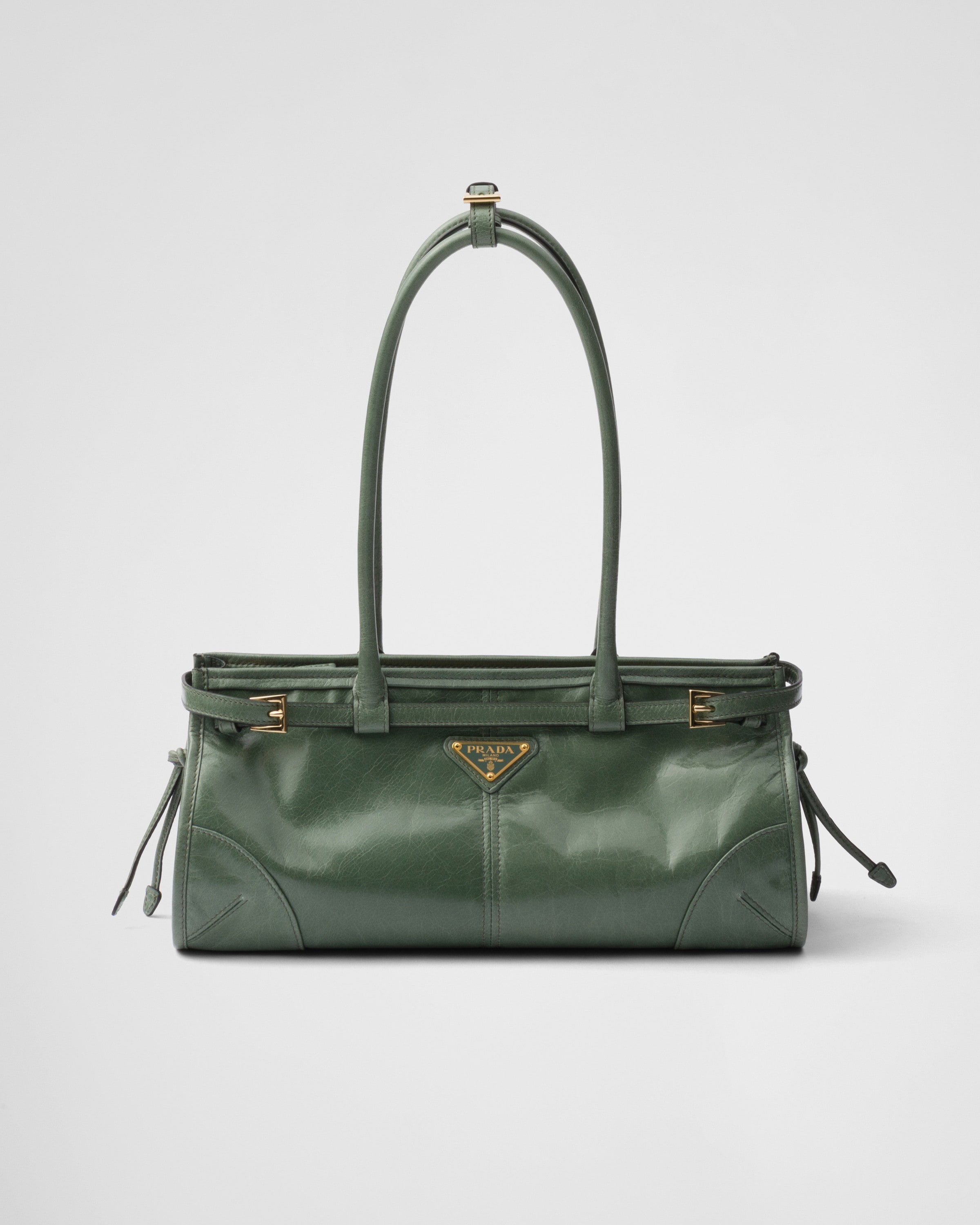 Prada Medium Leather Handbag - Sage | Editorialist