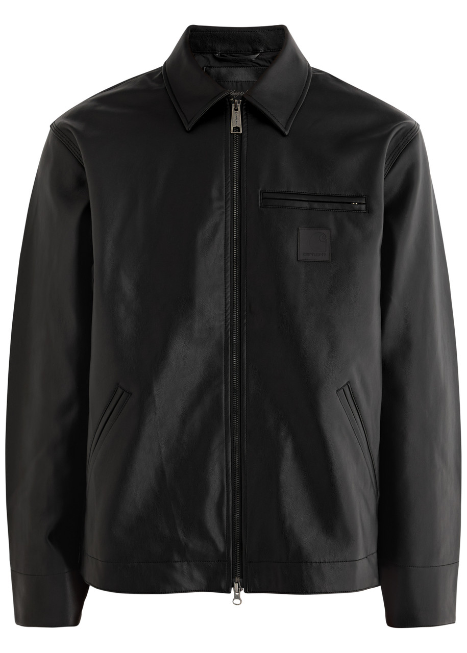 Carhartt Work In Progress Detroit Faux Leather Jacket - Black