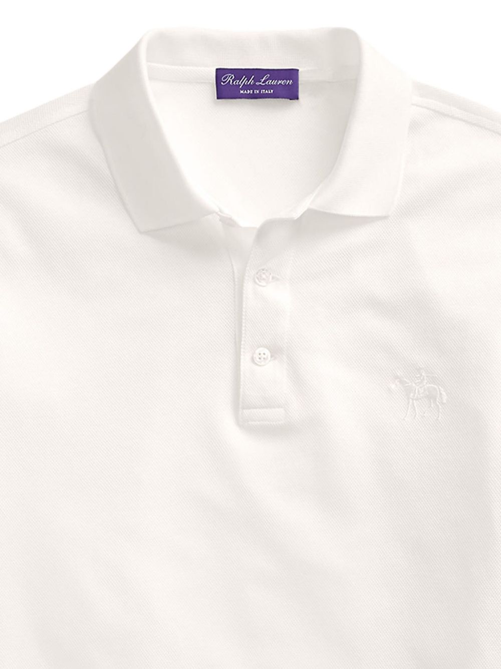 Ralph Lauren Purple Label Polo Pony-Embroidered Polo Shirt - White