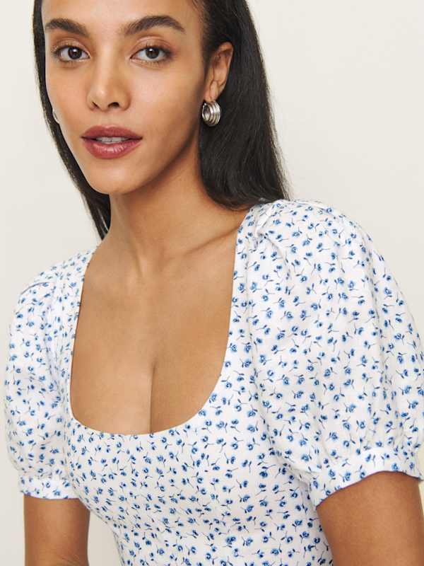 Reformation Coucou Linen Dress In White - 50% Off | Editorialist Reformation Coucou Linen Dress In White - 50% Off | Editorialist