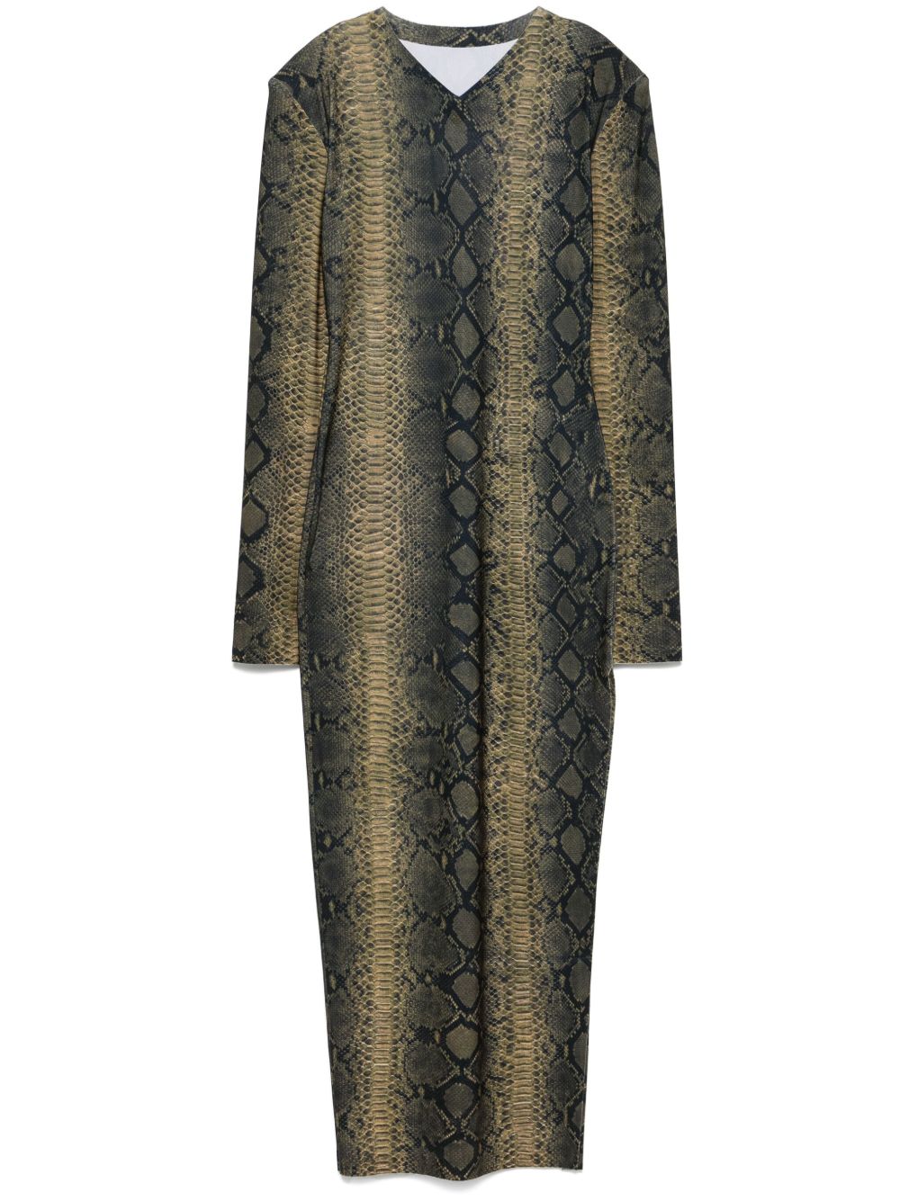 slim fit dress slacks Spotlight Romance Snake Print Dress in Hunter Green main image 0