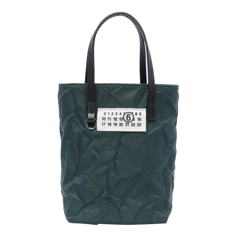 Maison Margiela Logo-Appliqué Mini Top Handle Bag In Green