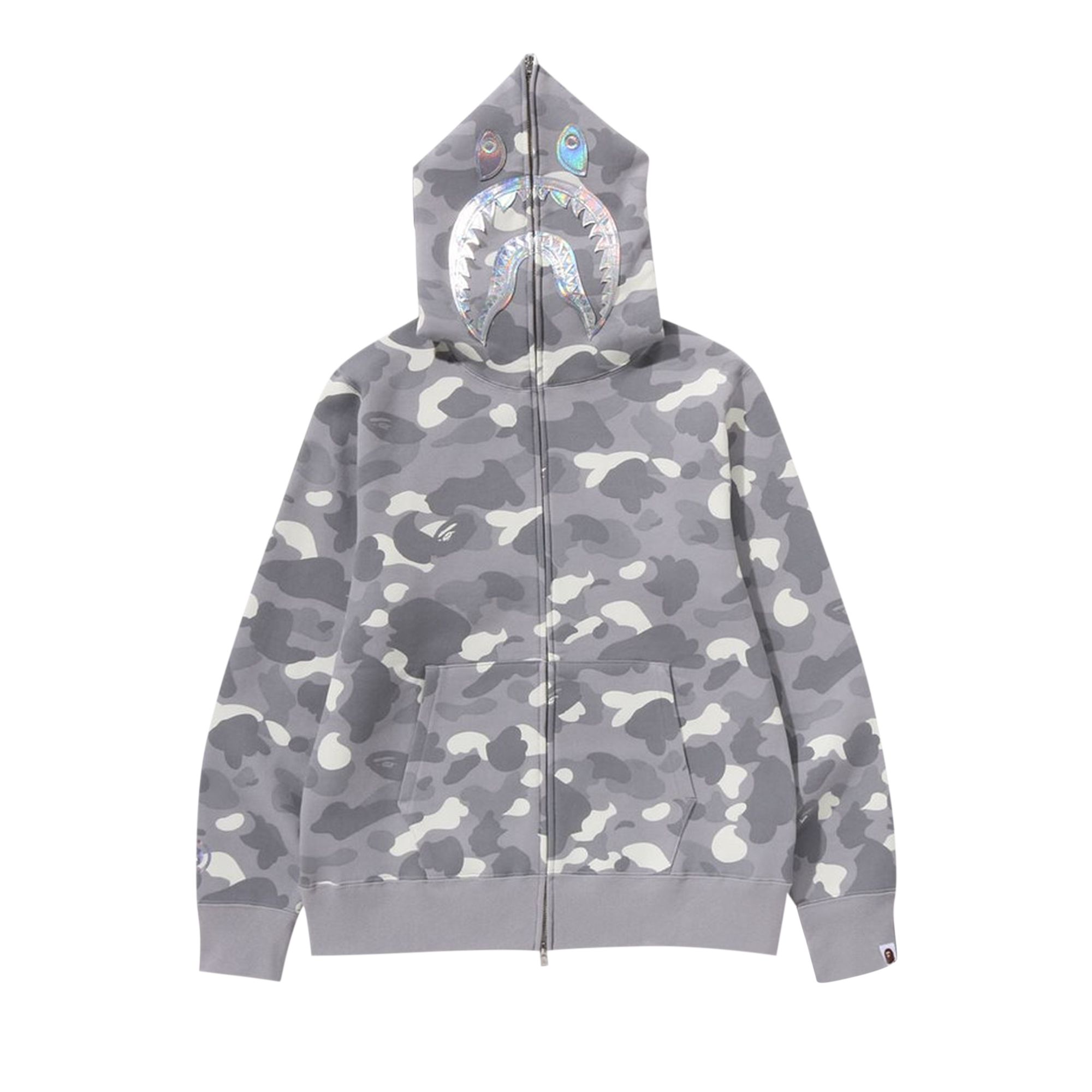 BAPE 星柄ポロシャツ グレー/バーガンディ BAPE x Bored Ape Yacht Club Shark Full Zip Hoodie Gray Men's
