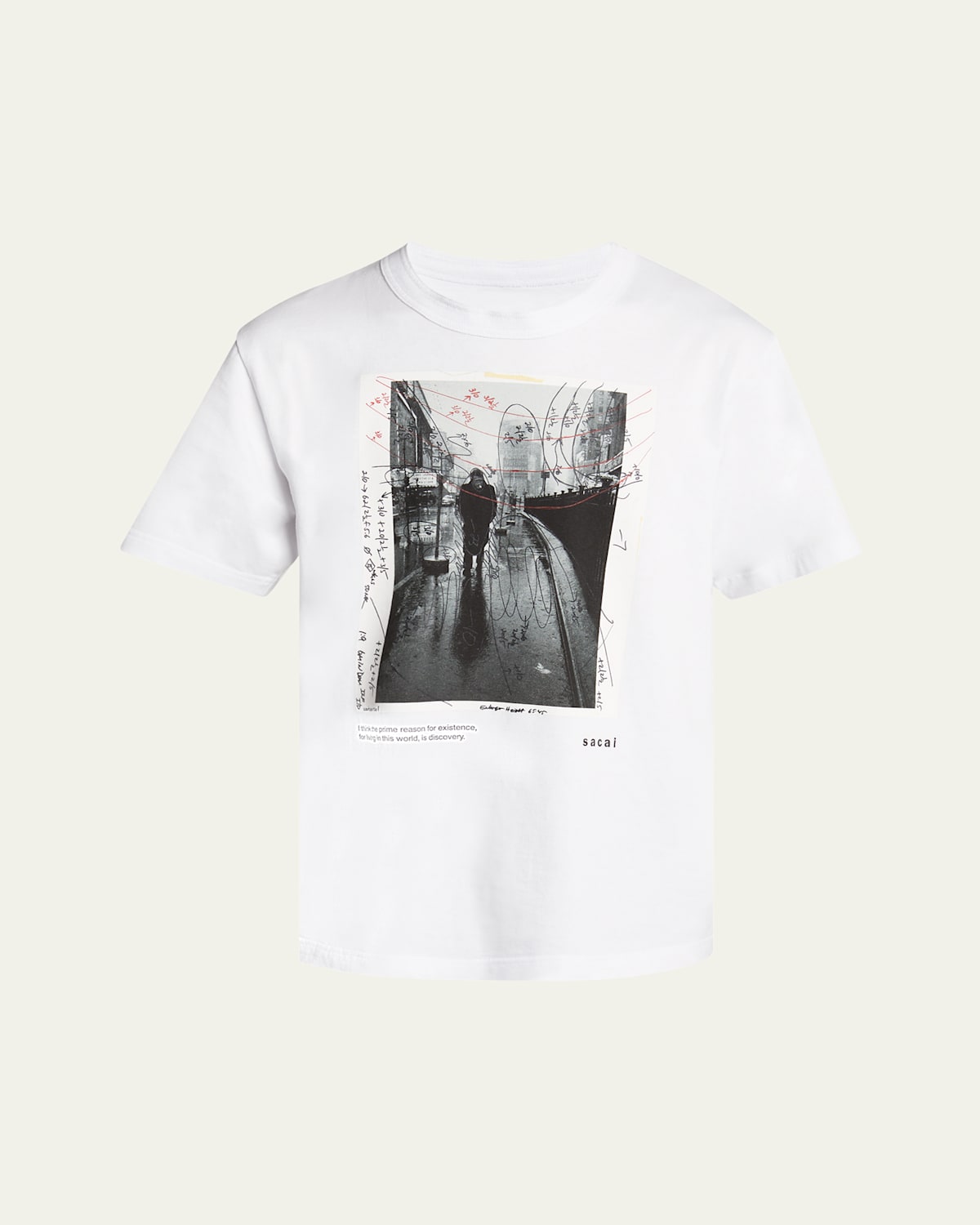 Sacai Marked Up James Dean Photo T-Shirt - White | Editorialist