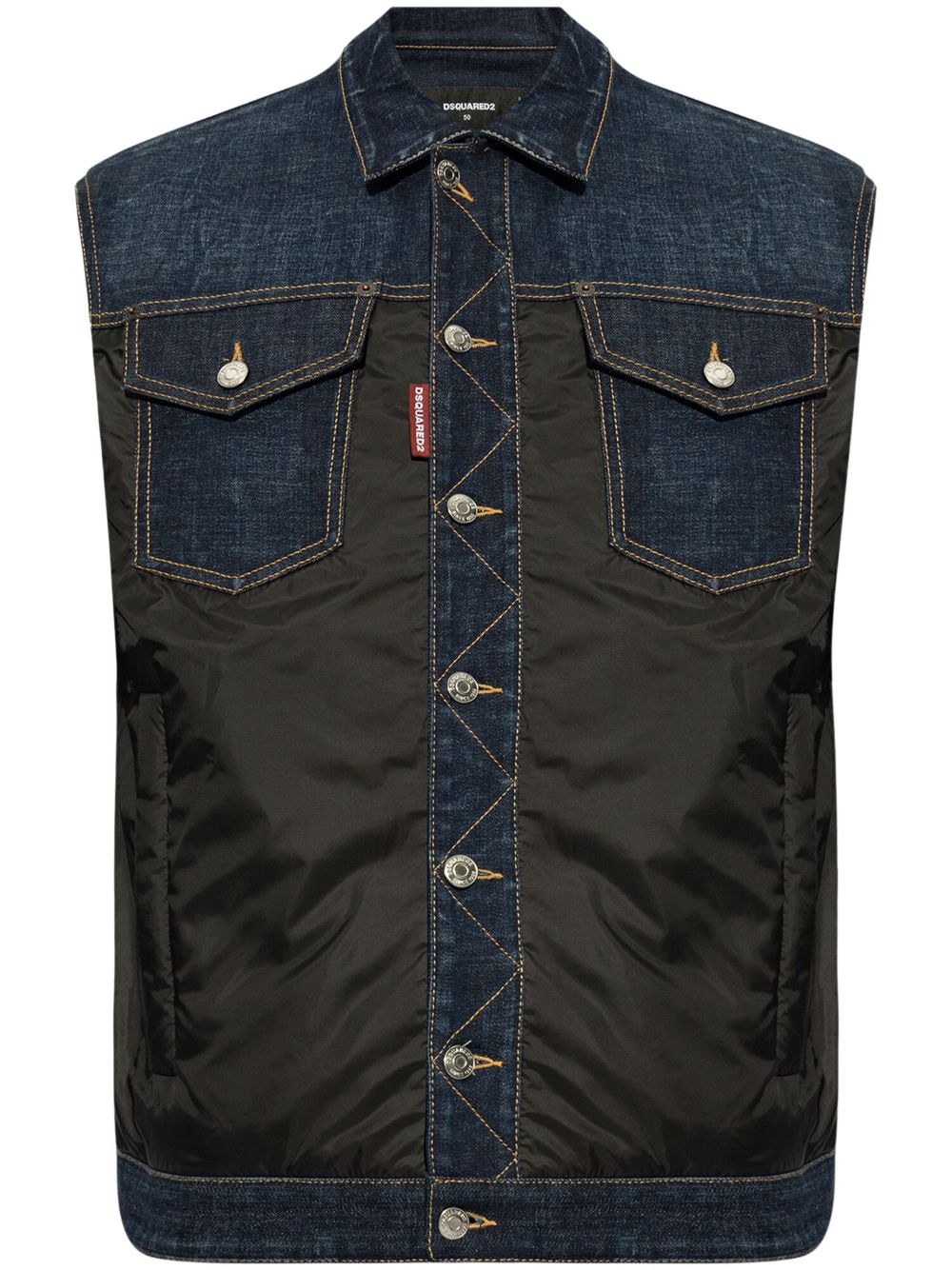Dsquared2 Denim Puffer Vest In Multi 44% Off Editorialist - Main Image