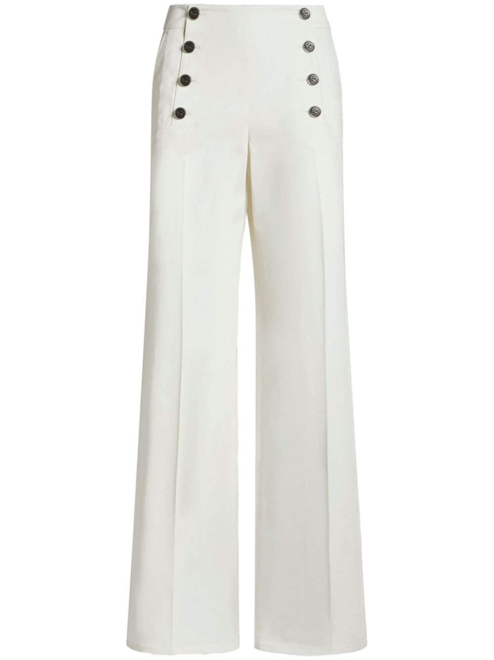 Etro Buttoned Palazzo Pants In White - 72% Off | Editorialist Etro Buttoned Palazzo Pants In White - 72% Off | Editorialist