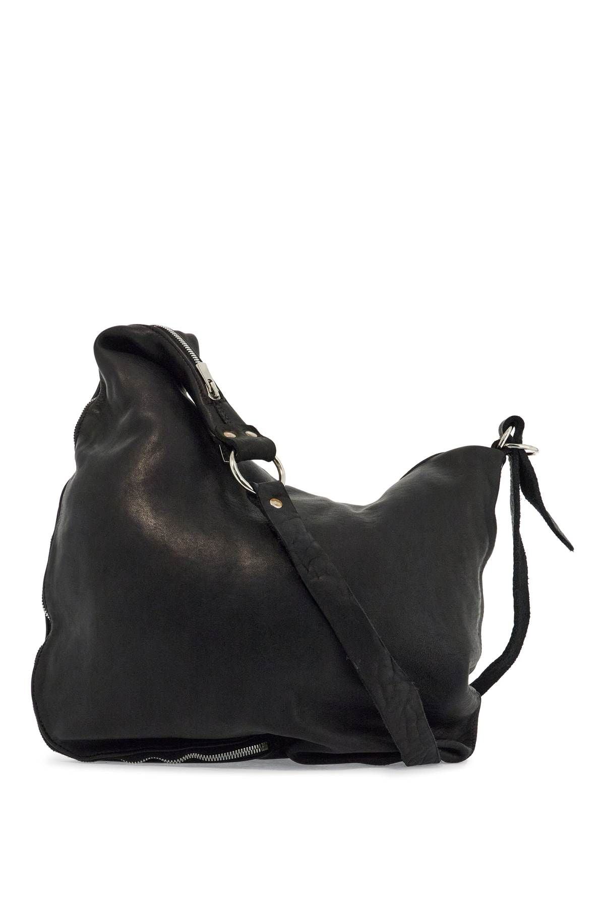 Guidi Horse Leather Crossbody Bag With Zip In Black - 21% Off