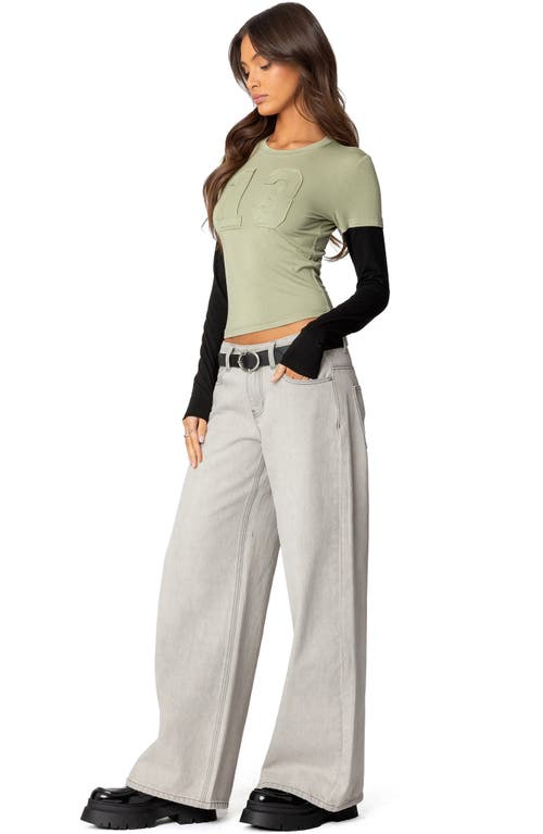 EDIKTED EDIKTED Appliqué Layered Long Sleeve T-Shirt