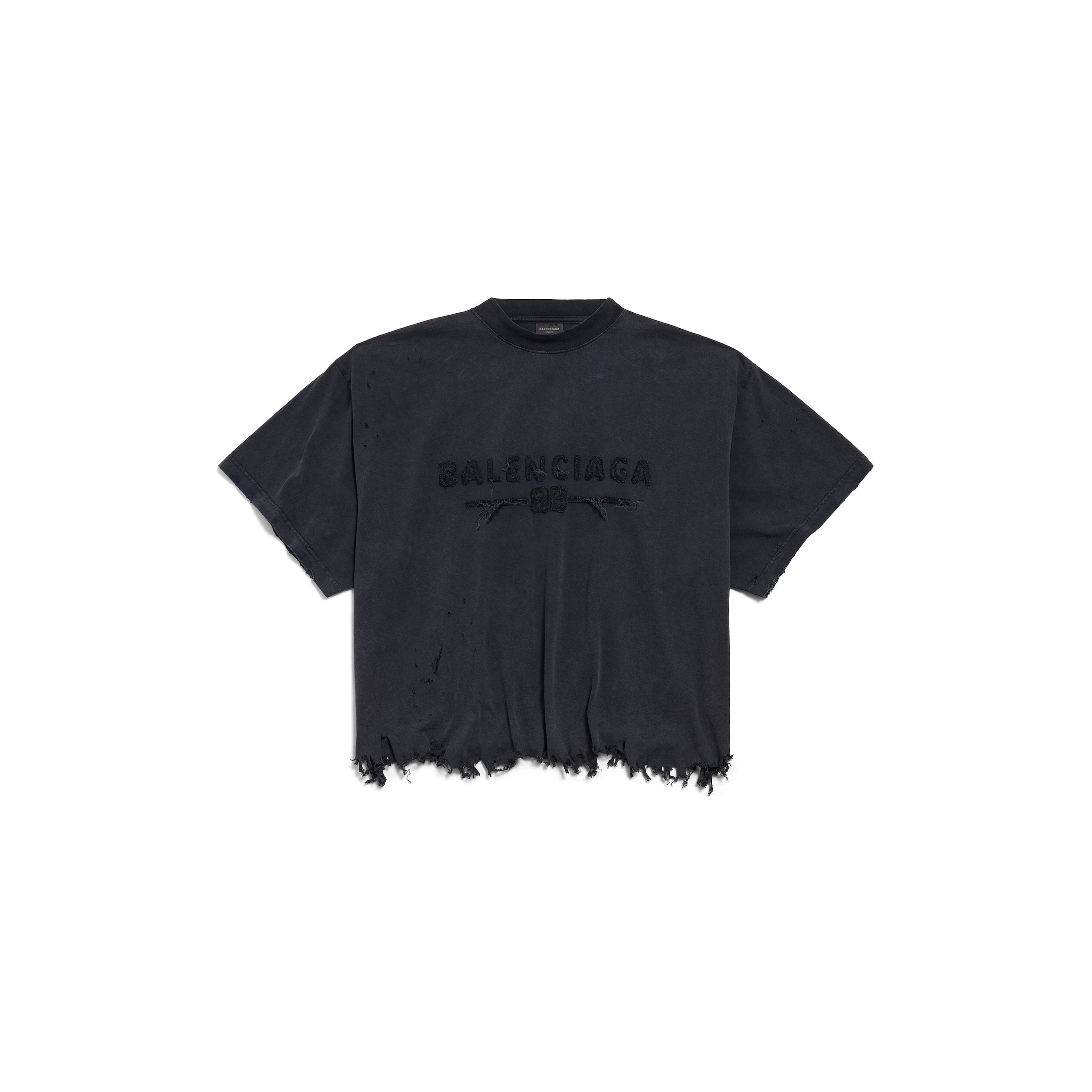 Balenciaga Unity Sports Icon Cropped T-Shirt - Black | Editorialist