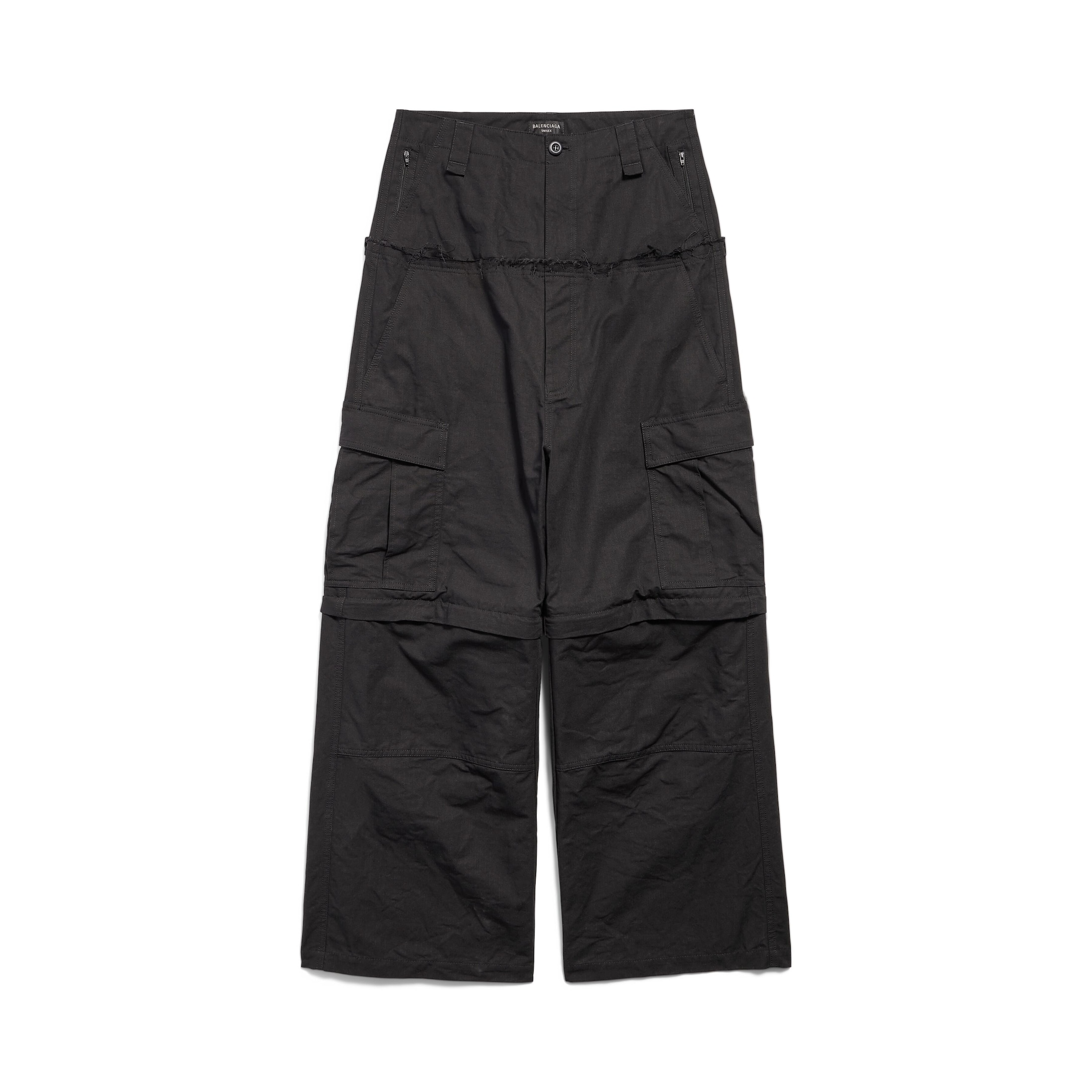 Balenciaga Cut-Up Cargo Pants - Black | Editorialist