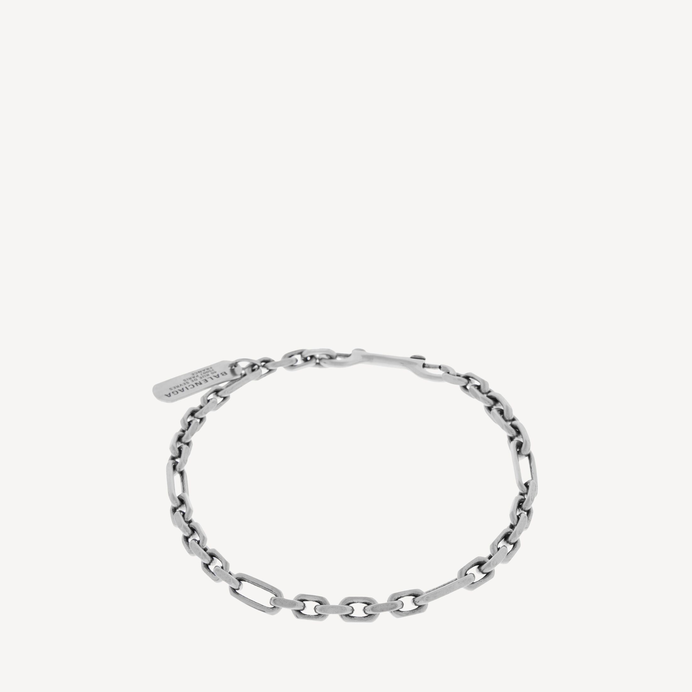 Balenciaga Tags Carabiner Necklace - Silver | Editorialist