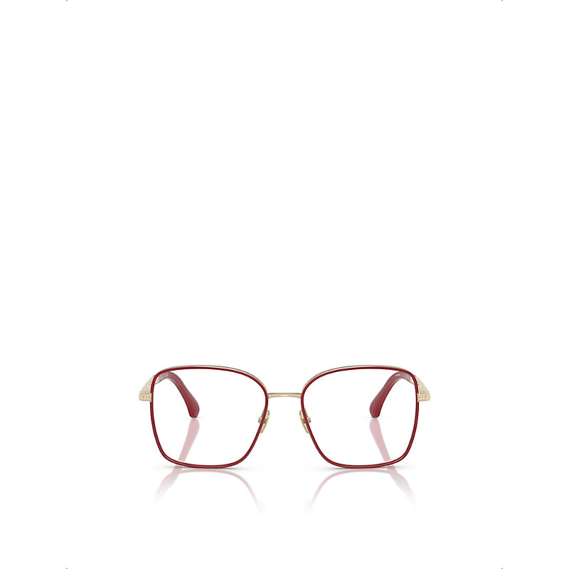 Chanel Ch2216j Square-Frame Optical Glasses - Red | Editorialist display picture 1