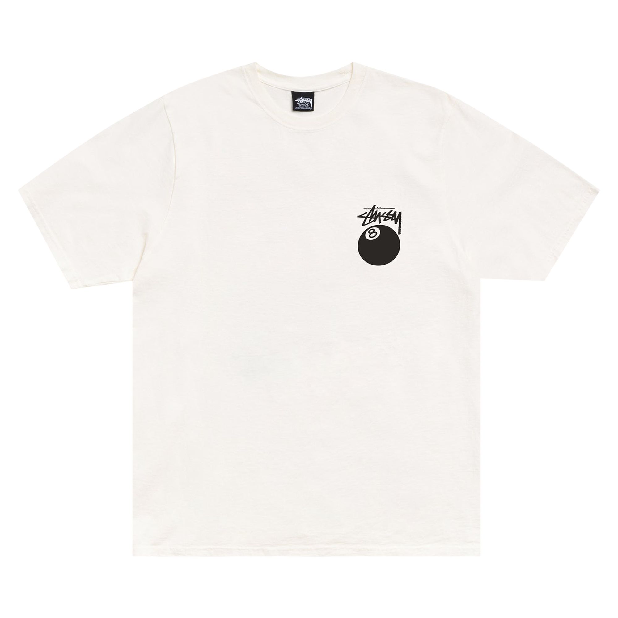 StüSsy X Born X Raised 8 Ball Tee In White | Editorialist