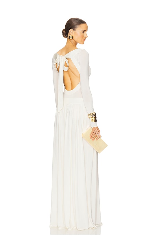 white christmas dresses La Lune Ruched Halter Maxi Dress | Cream | Dresses main image 0