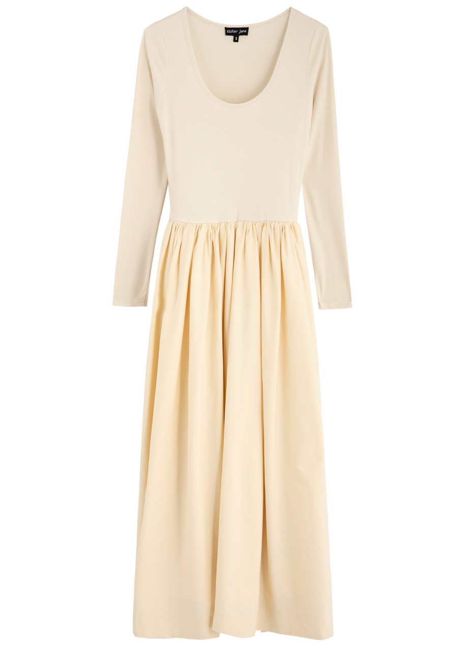 Sister Jane Darling Stretch-Jersey Midi Dress In Cream - 57% Off | Editorialist Sister Jane Darling Stretch-Jersey Midi Dress In Cream - 57% Off | Editorialist