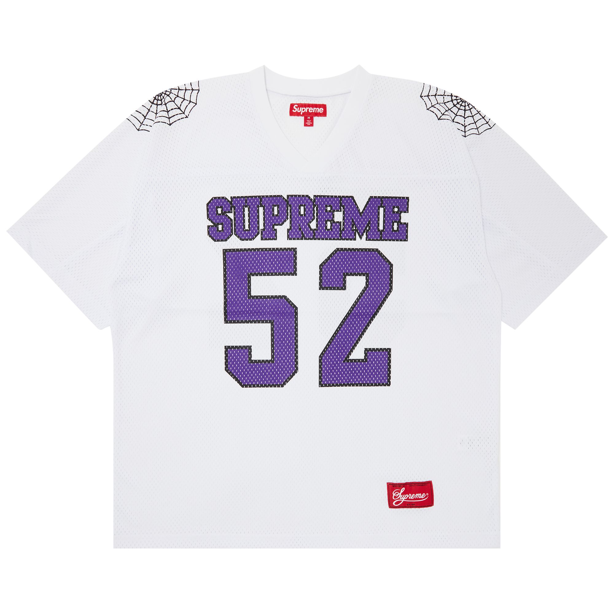 美品Supreme Spiderweb Football Jersey Supreme Spiderweb Football Jersey - White | Editorialist