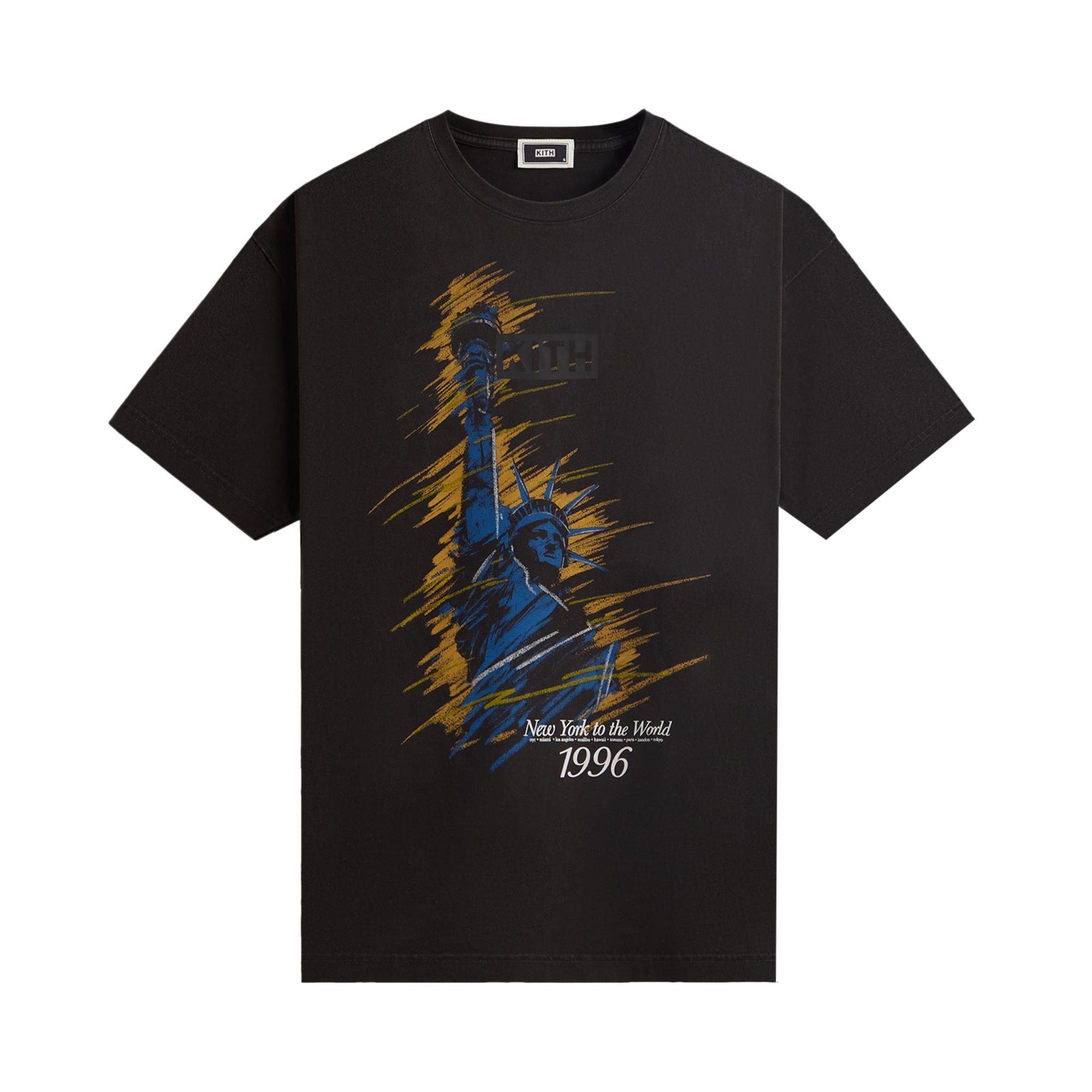 ☆ KITH 96 NY vintage tee グラフィックTシャツ ☆ Kith 96 Ny Vintage Tee - Black | Editorialist