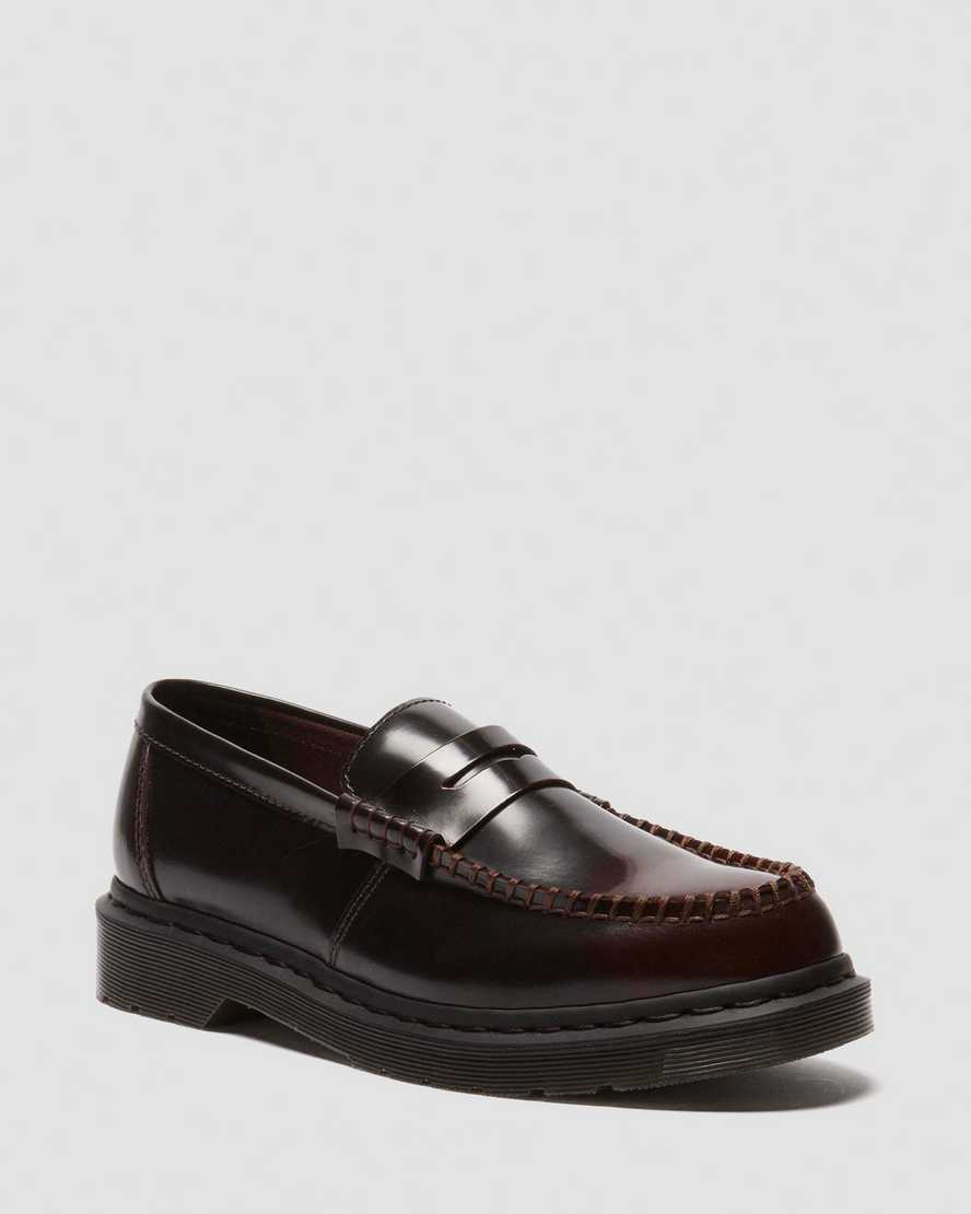 Dr. Martens Penton Arcadia Leather Loafers - Red | Editorialist