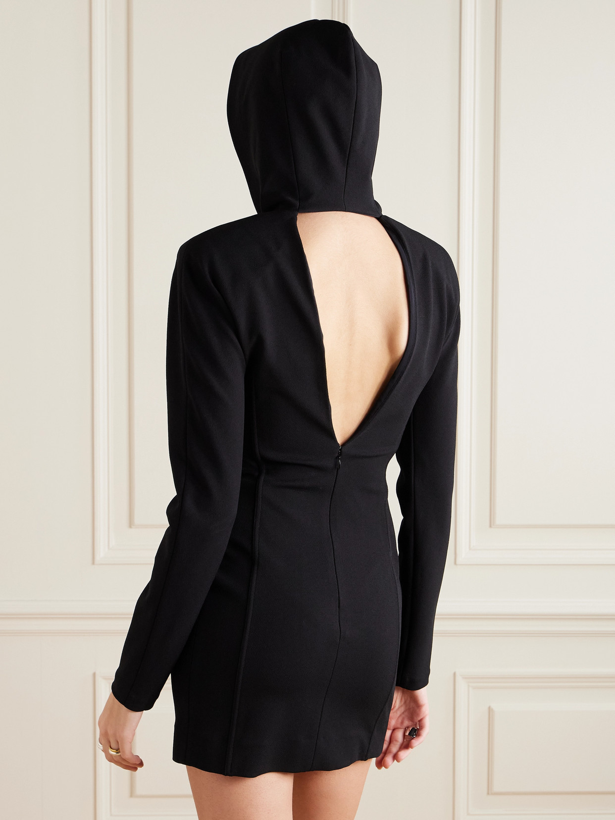 Buy JEAN PAUL GAULTIER Open-back Hooded Mini Dress - Black At 60% Off |  Editorialist