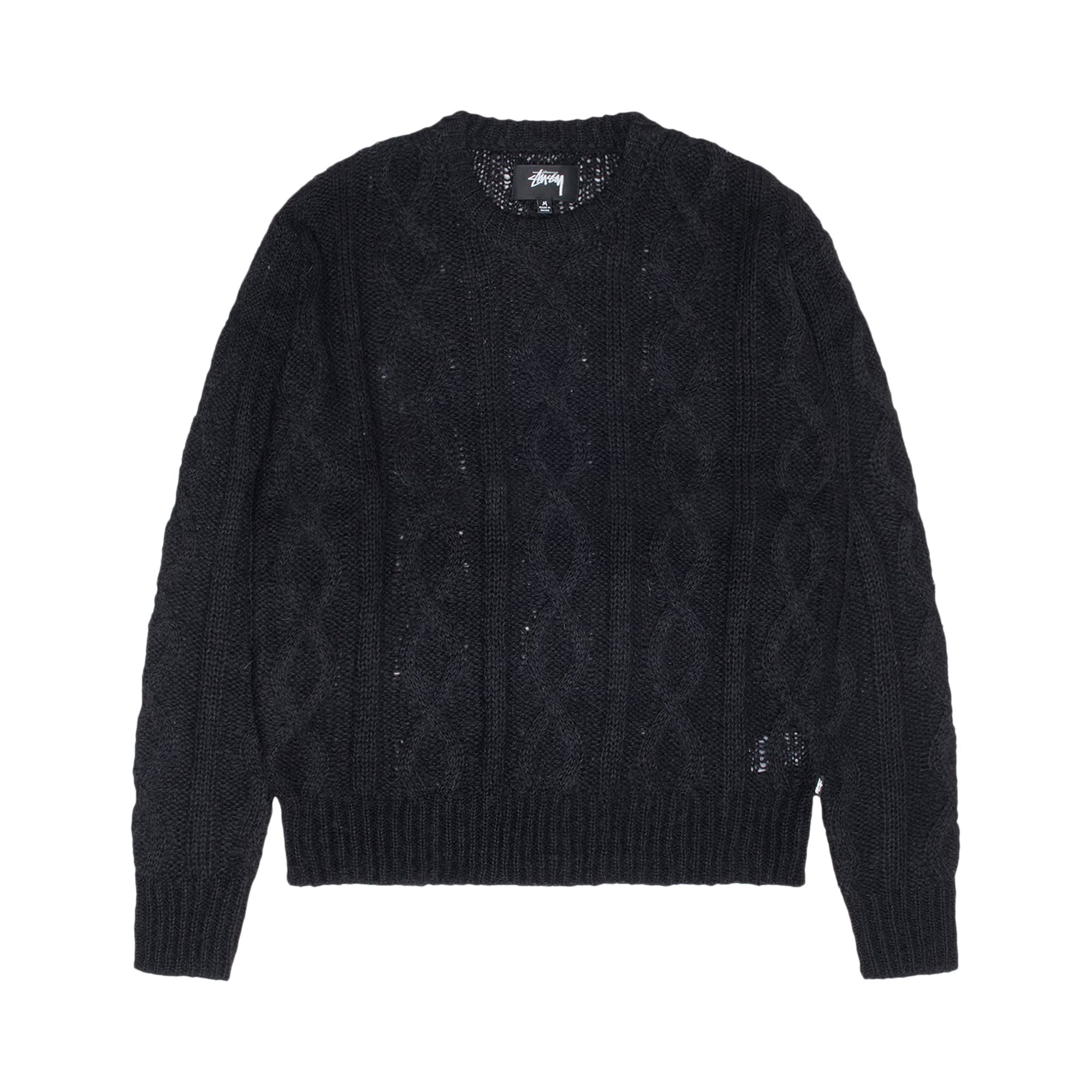StüSsy Orchid Sweater - Black | Editorialist