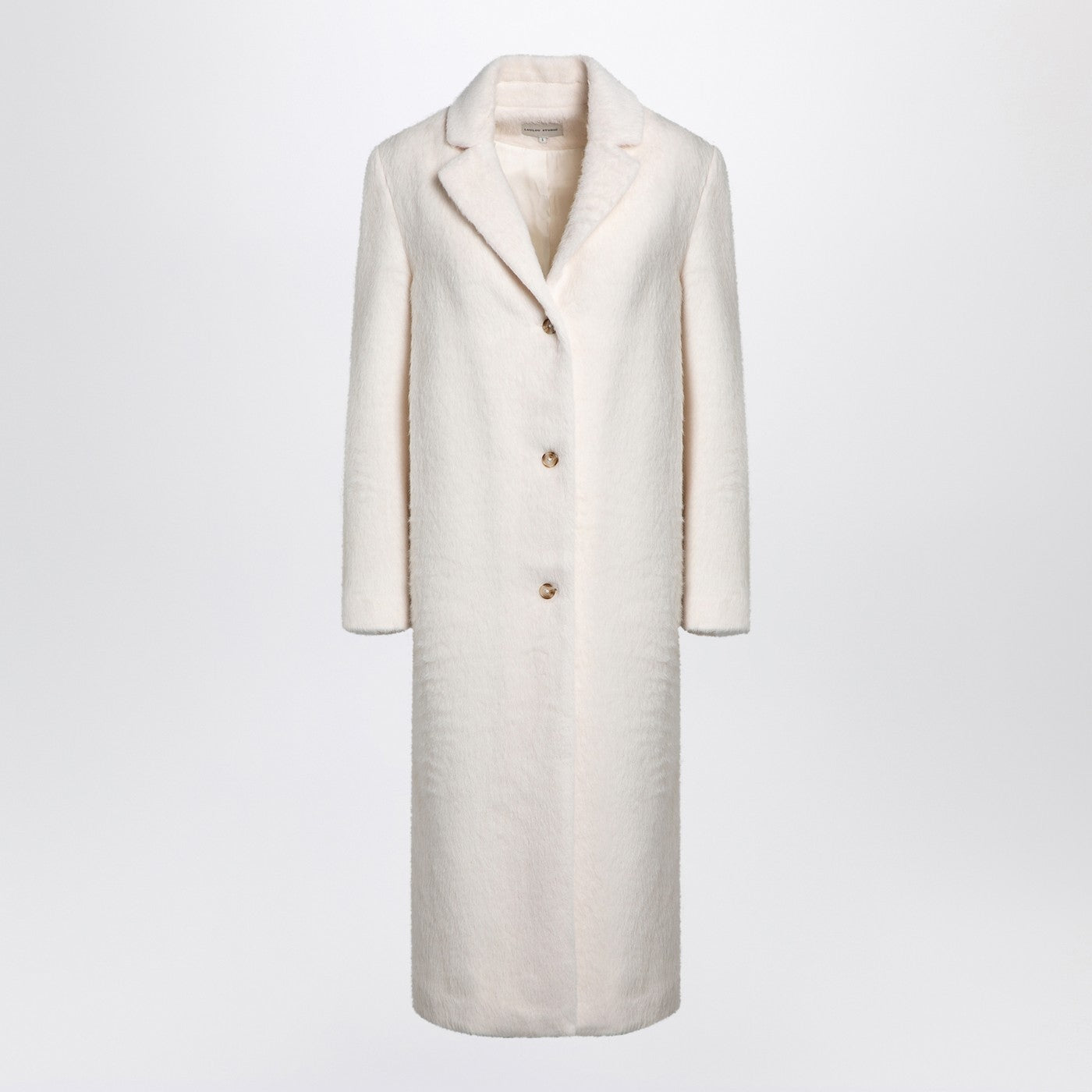 Loulou Studio Alpaca Blend Single-Breasted Coat In White