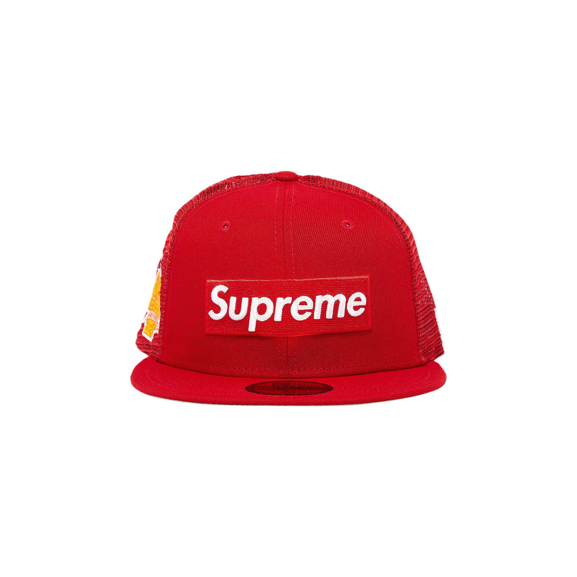 帽子 Supreme Box Logo Mesh Back New Era 7 1/2 SUPREME x New Era Mesh Box Logo Fitted Hat Cap BLACK 7 1/8 NEW! S