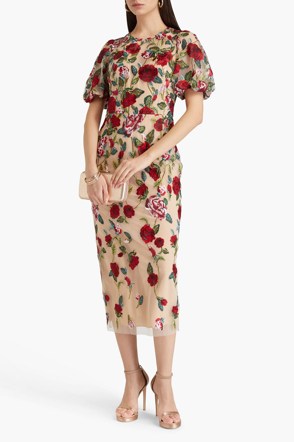 Marchesa Fringed Embroidered Tulle Midi Dress In Black - 55% Off | Editorialist Marchesa Fringed Embroidered Tulle Midi Dress In Black - 55% Off | Editorialist
