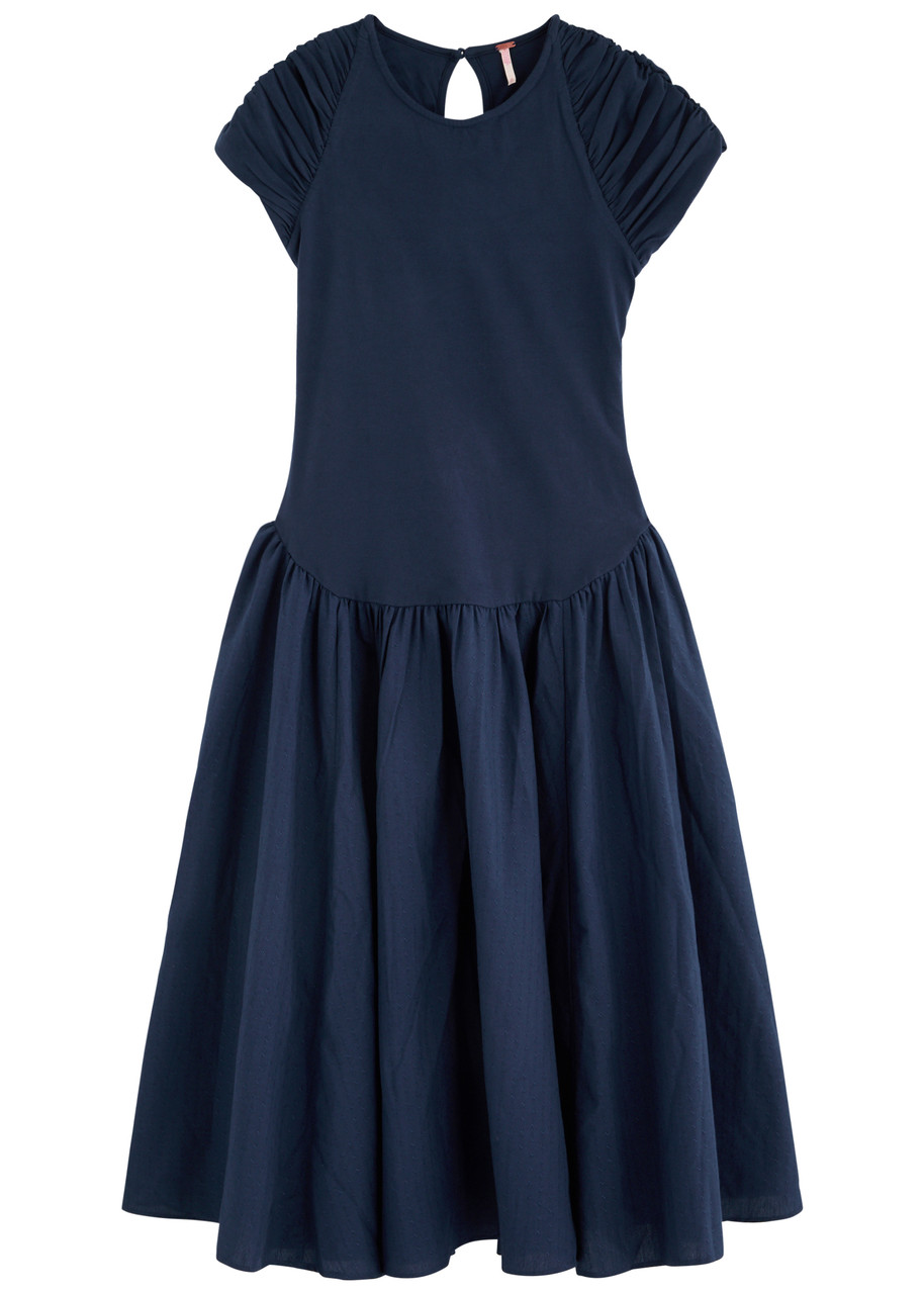 afternoon elegance midi dress Lady Black Tie - Elegant Floral Stretch Lace Midi Dress
