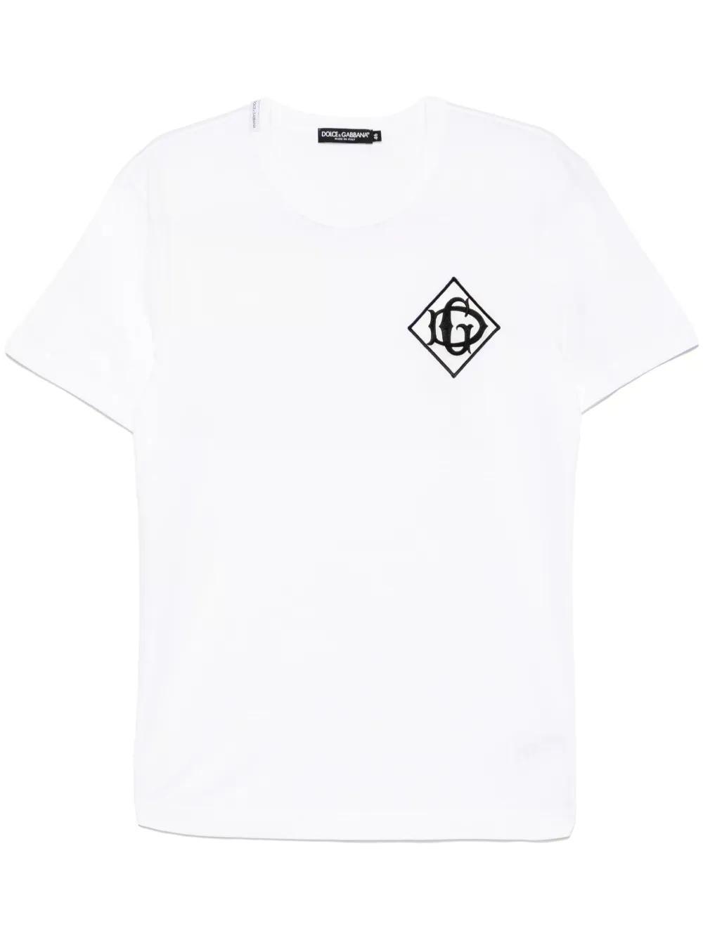 Dolce & Gabbana Logo-Patch T-Shirt - White | Editorialist