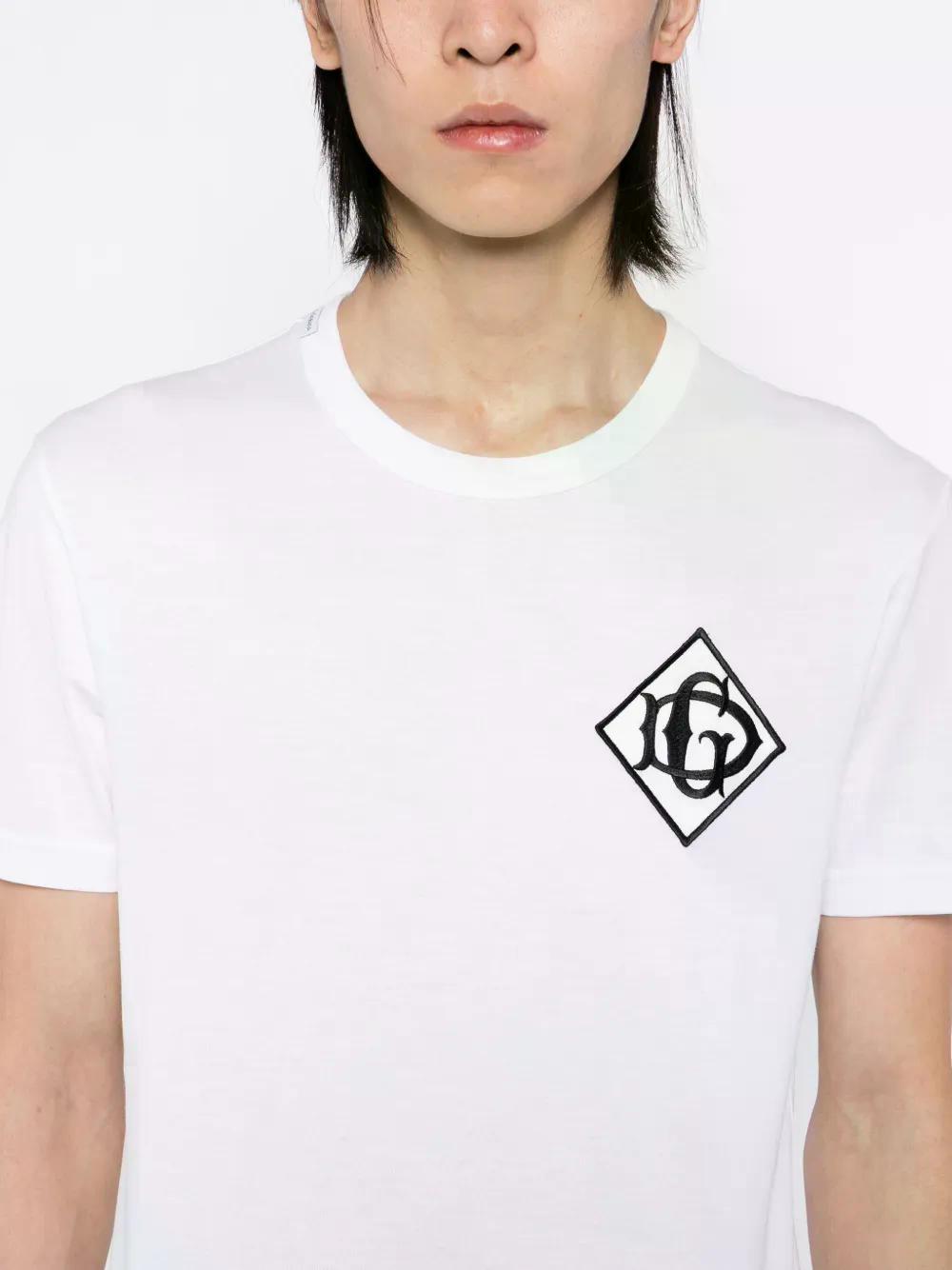 Dolce & Gabbana Logo-Patch T-Shirt - White | Editorialist