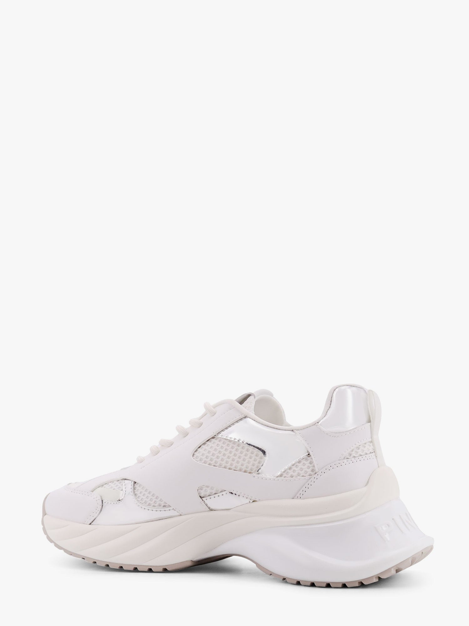 Pinko Ariel 02 Leather Sneakers In White - 30% Off