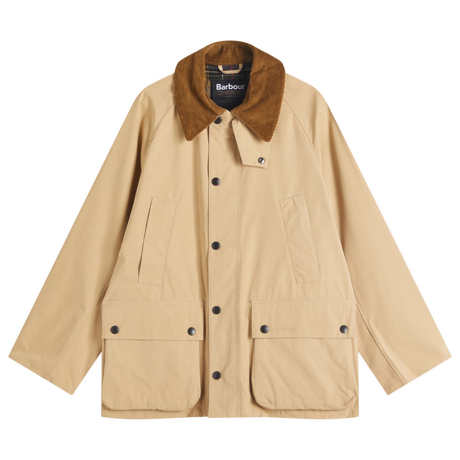 Barbour Peached Bedale Casual Jacket - Stone - 30% Off