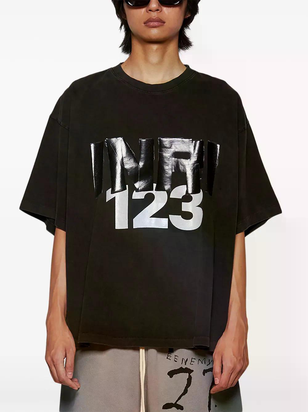 Fear Of God X Rrr123 Inri Cut Off Tee Shirt - Vintage Black
