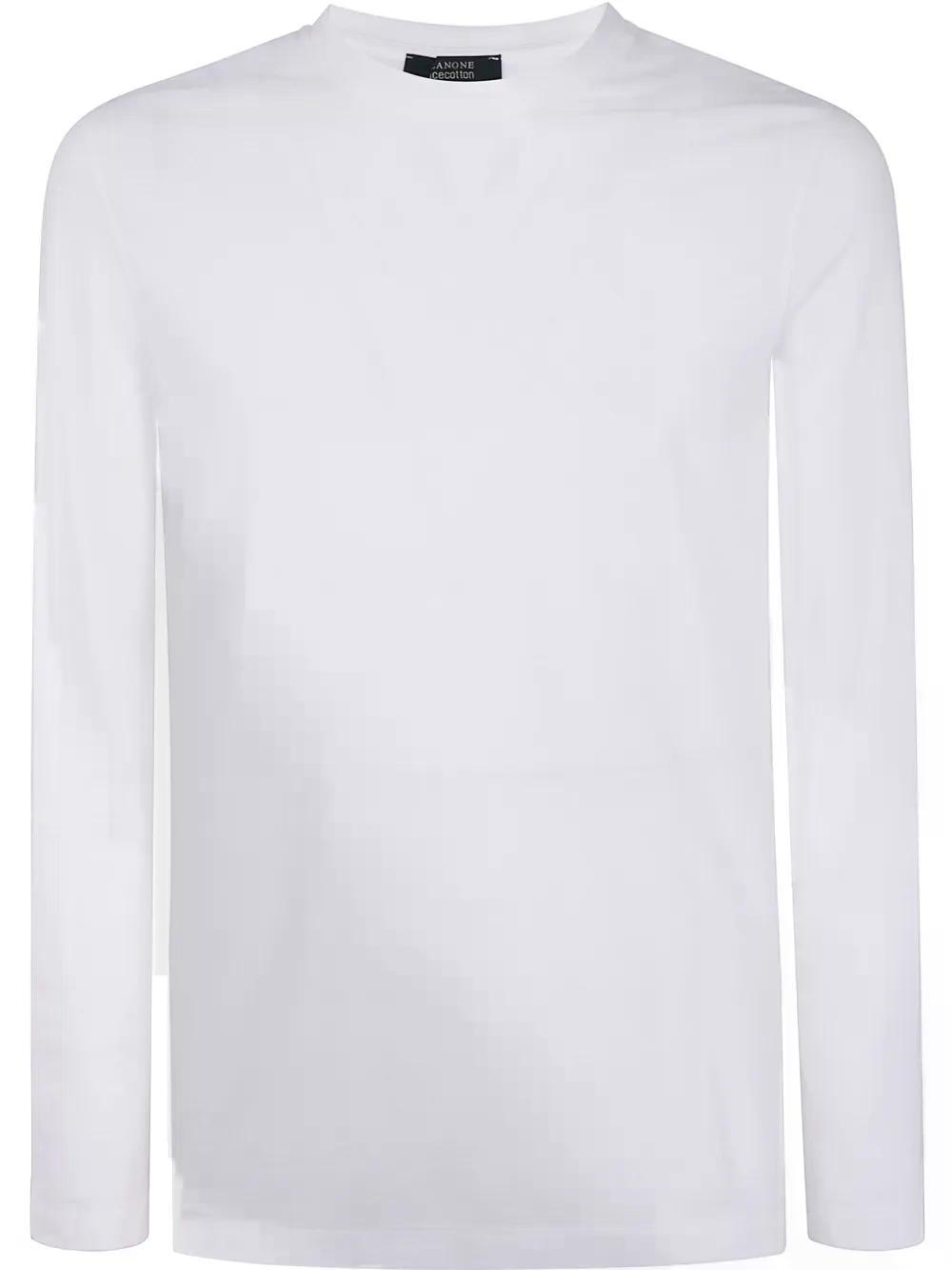 Zanone Long Sleeves Classic T-Shirt In White - 25% Off Zanone Long Sleeves Classic T-Shirt In White - 25% Off