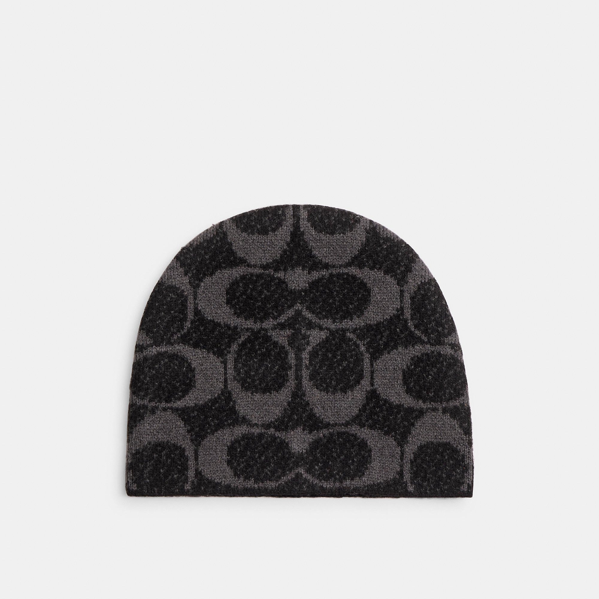 Coach Signature Knit Beanie - Black | Editorialist