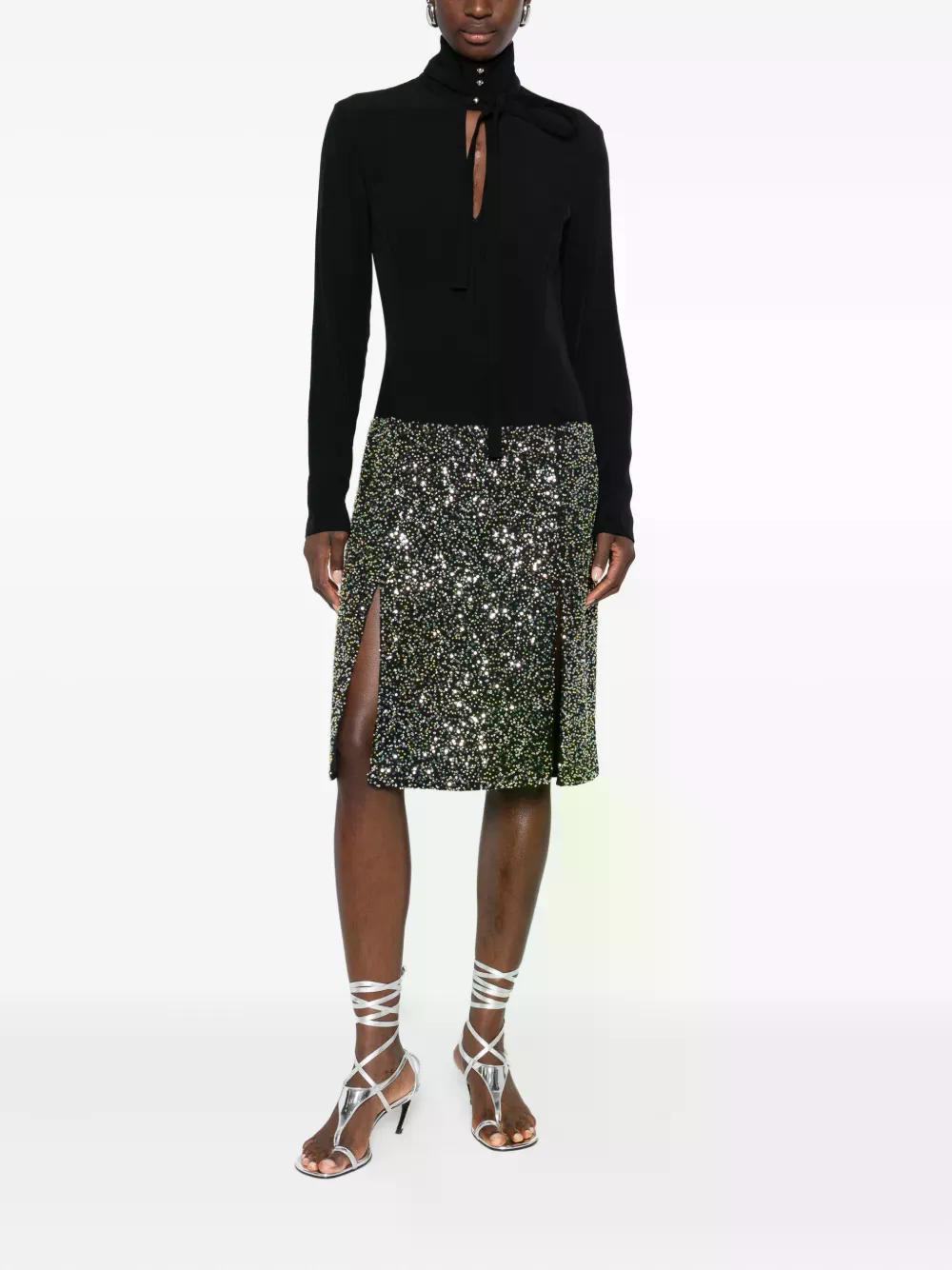 PACO RABANNE Embellished Self-Tie Dress
