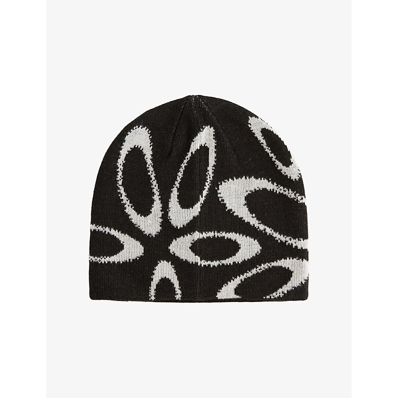 Oakley Ellipse Graphic Knitted Beanie - Black/White | Editorialist