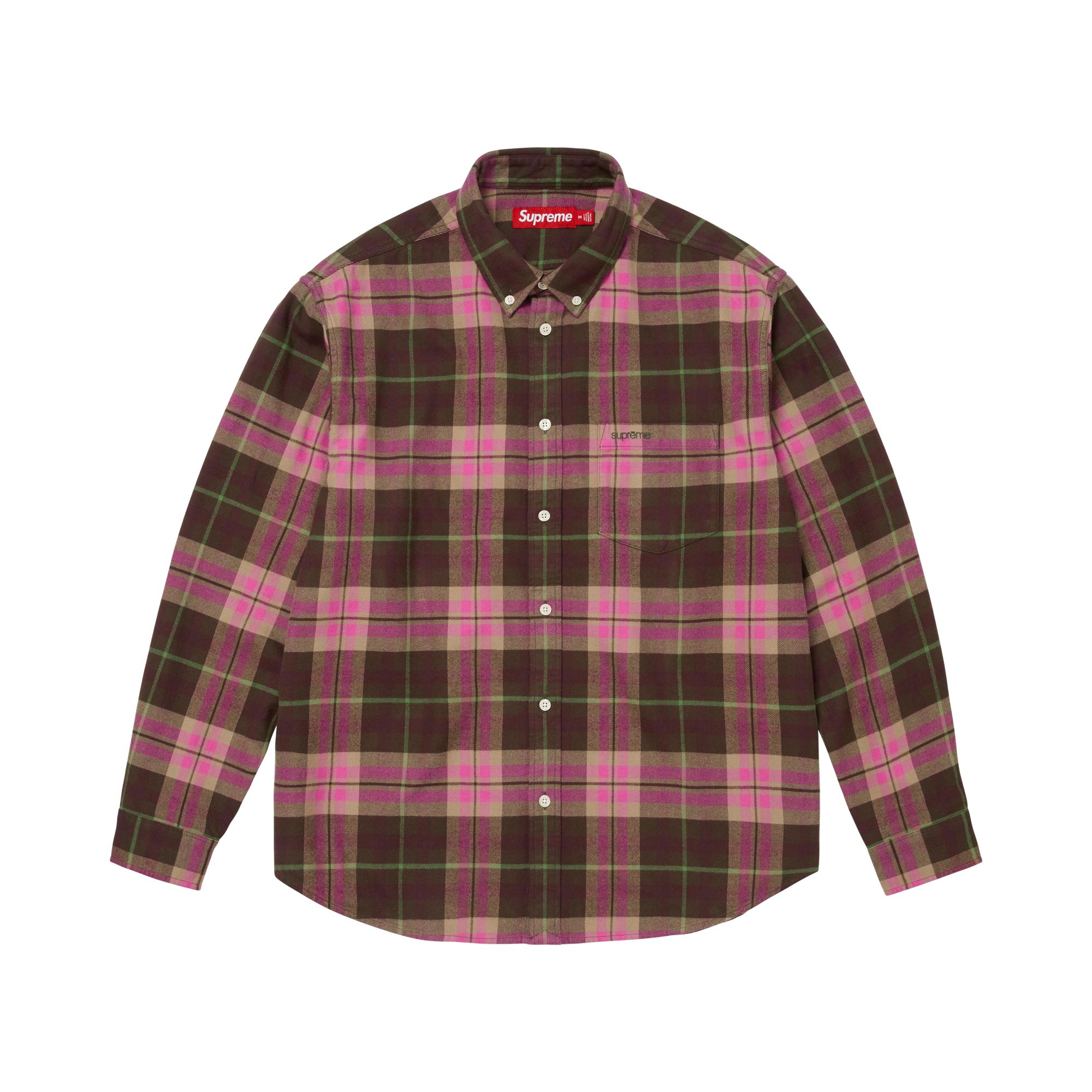 Supreme Shadow Plaid Flannel Shirt - Green | Editorialist